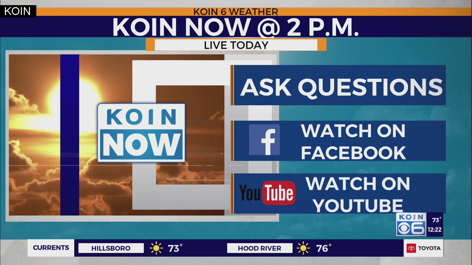 WATCH KOIN Now Wednesday at 2pm – KOIN.com