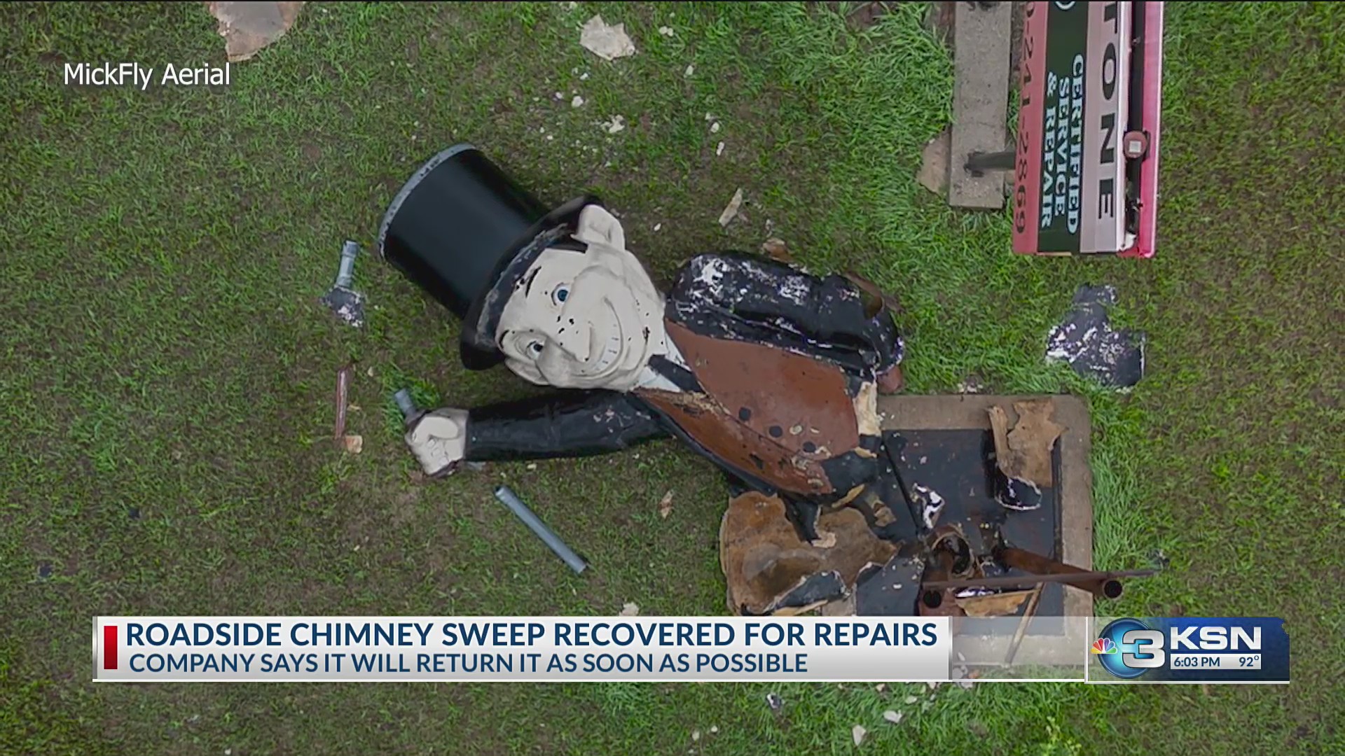 Chimney sweep rises from the rubble – KSN-TV