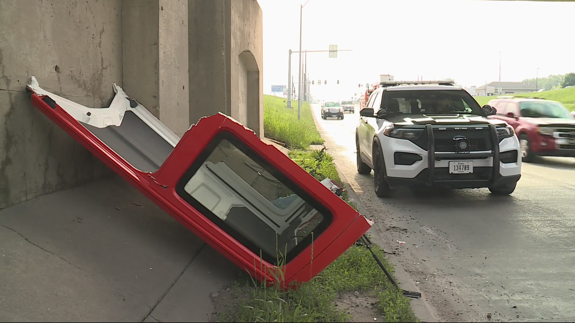Railroad bridge hit after semi-driver hauling vehicles misjudges the ...