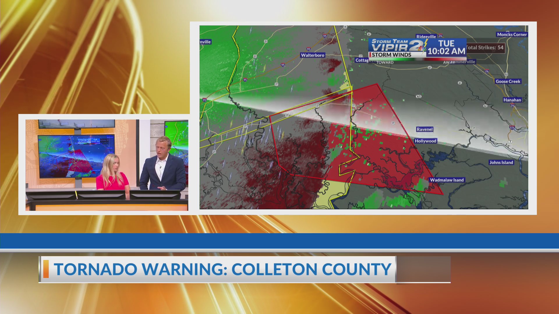 Storm Team 2 tracks tornado warning in Charleston, Colleton counties ...