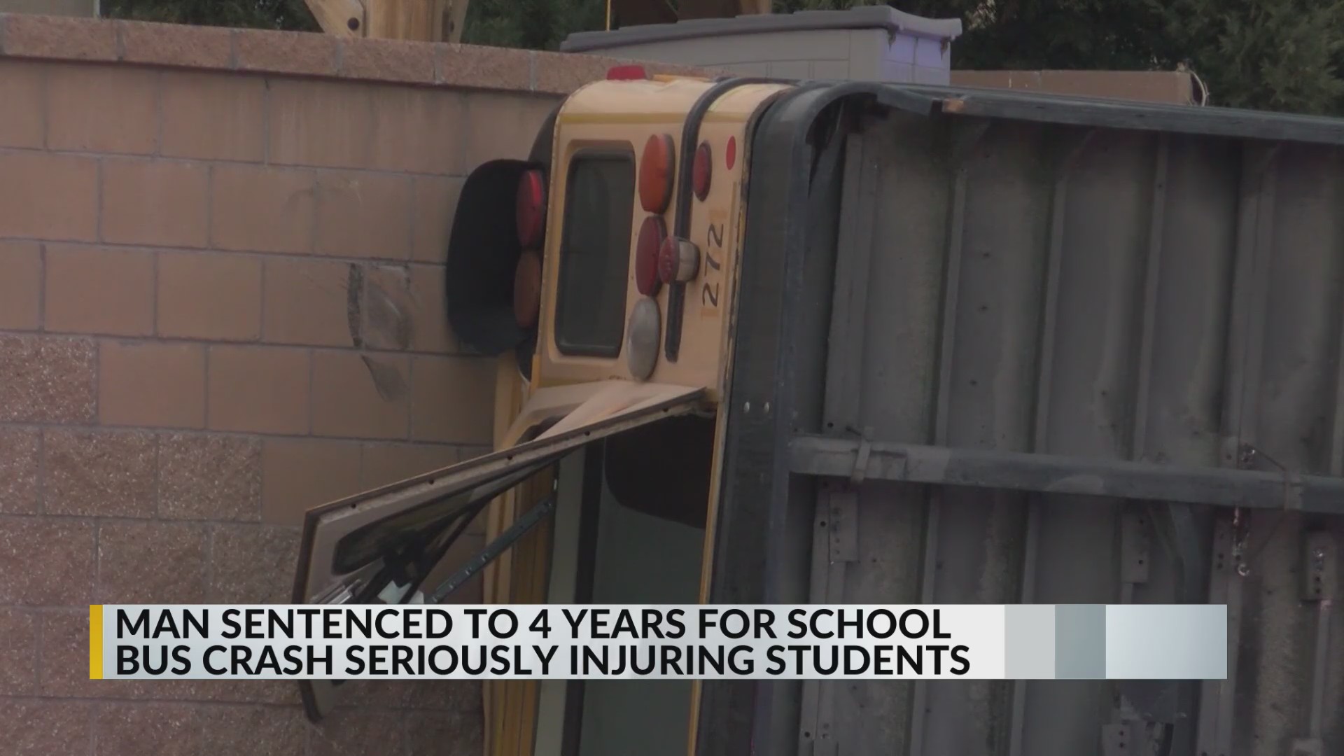 Man responsible for flipped school bus crash in 2022 sentenced to 4 ...