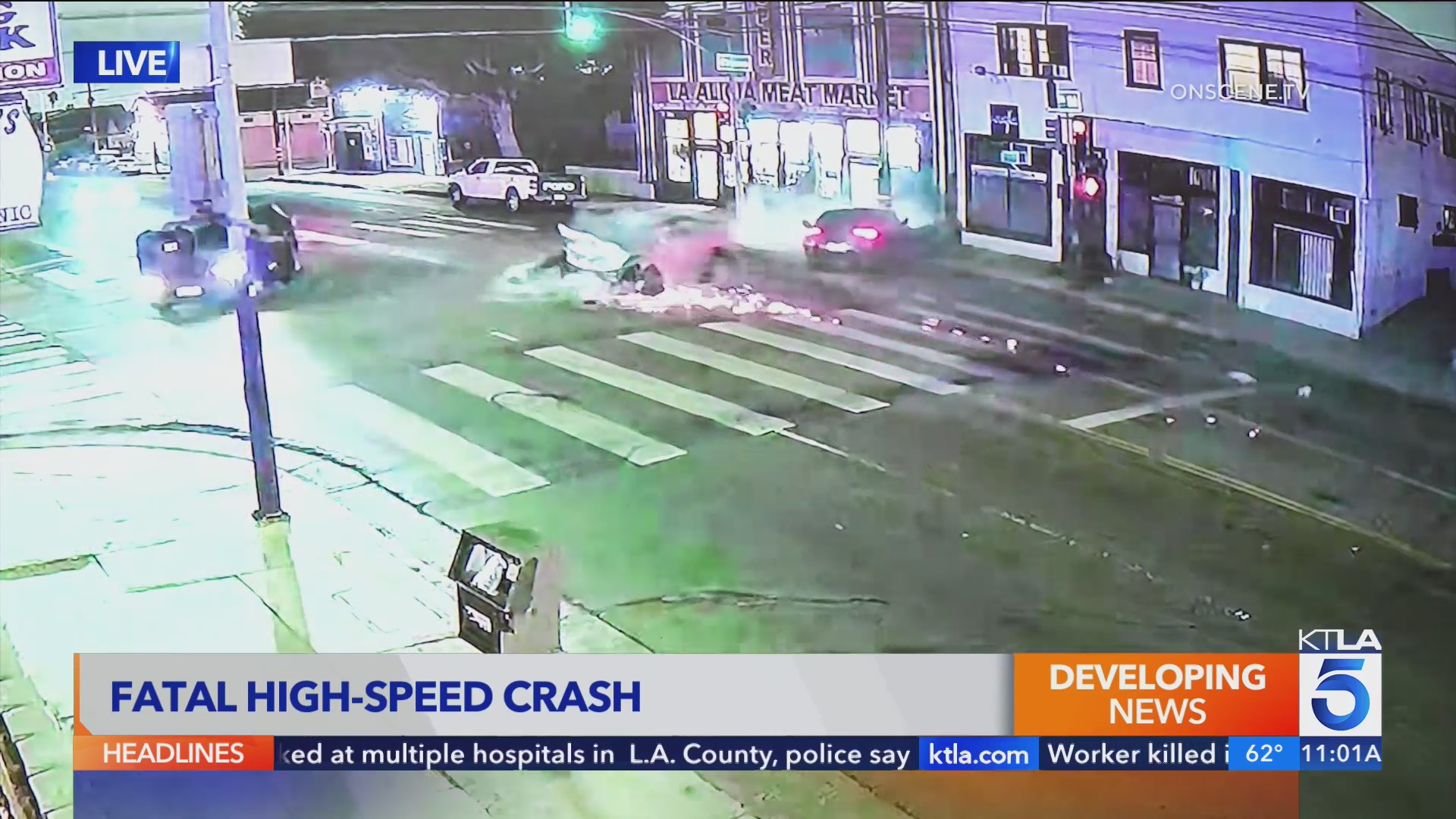 Boyle Heights crash leaves man, 77, dead, two teens badly injured – KTLA