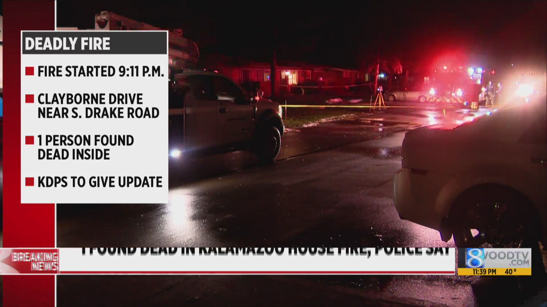 1 found dead in Kalamazoo house fire, police say – WOODTV.com