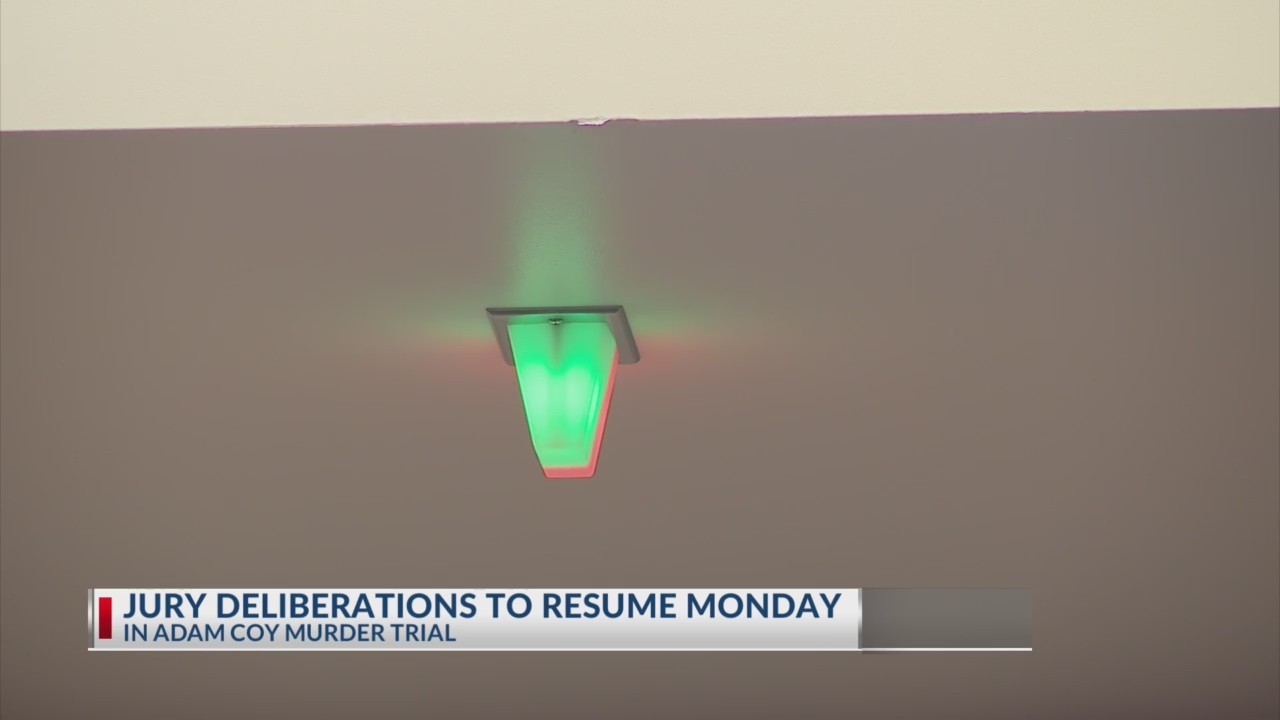 Jury deliberations to resume in Adam Coy murder trial Monday – NBC4 WCMH-TV