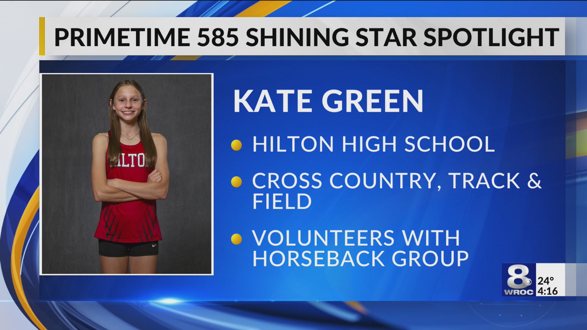 Primetime 585 Shining Star Spotlight: Kate Green – RochesterFirst