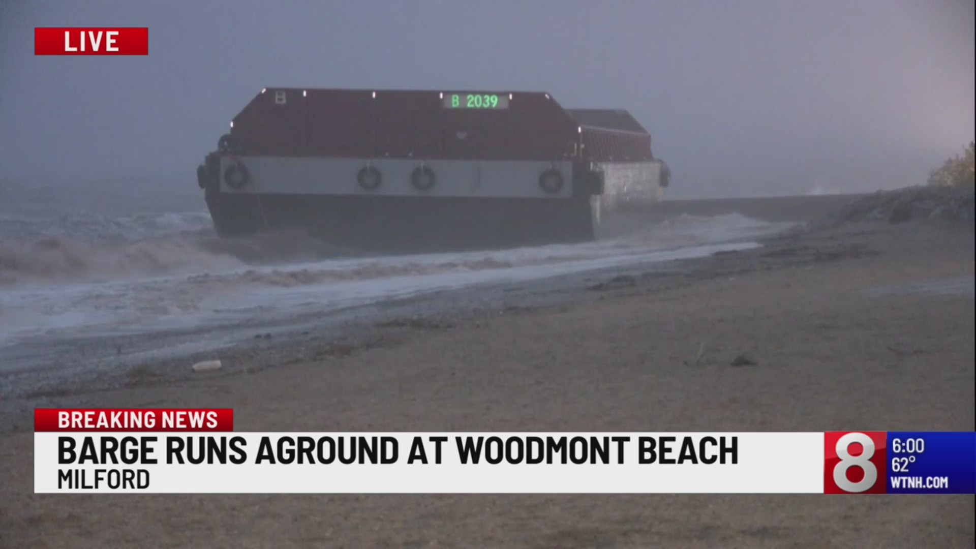 Barges wash ashore on Connecticut beach – WTNH.com