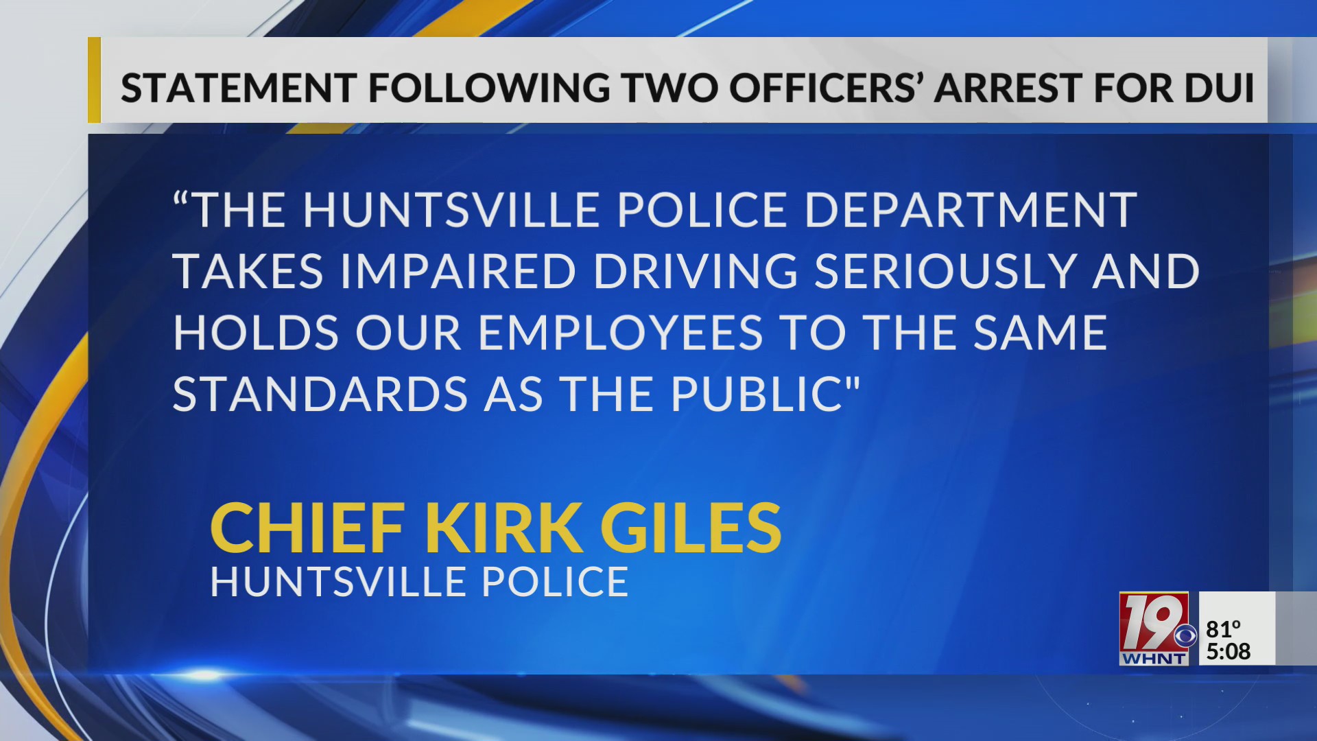 Statement Following Two Officers’ Arrest for DUI | Sept. 9, 2025 | News ...