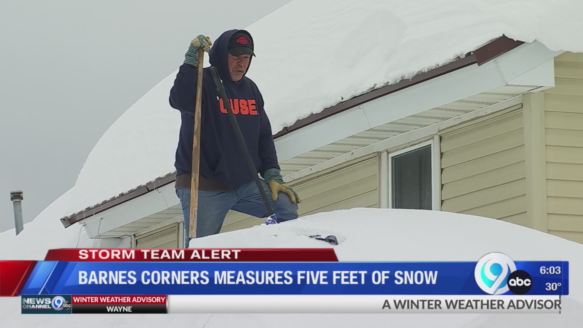 Barnes Corners measures five feet of snow – WSYR