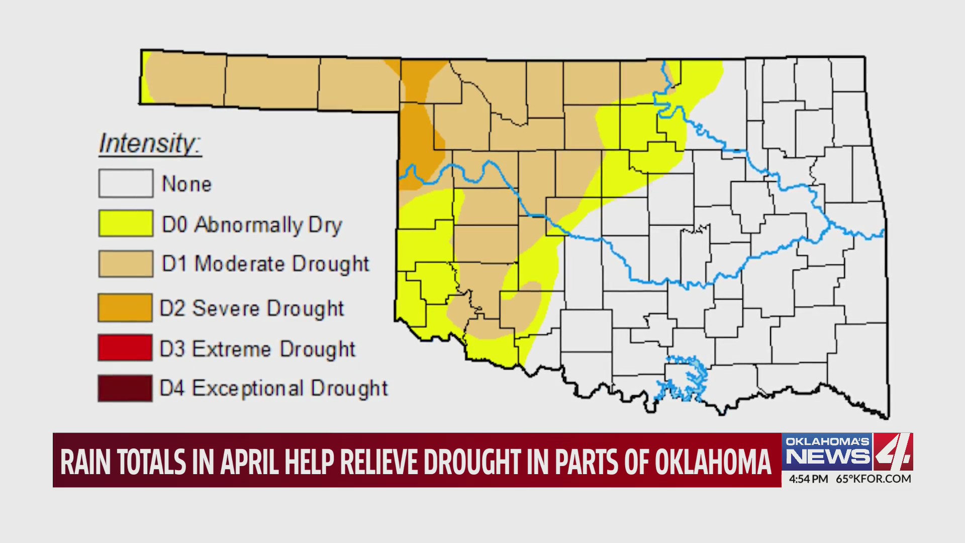 Rain totals in April help relieve drought in parts of Oklahoma – KFOR ...