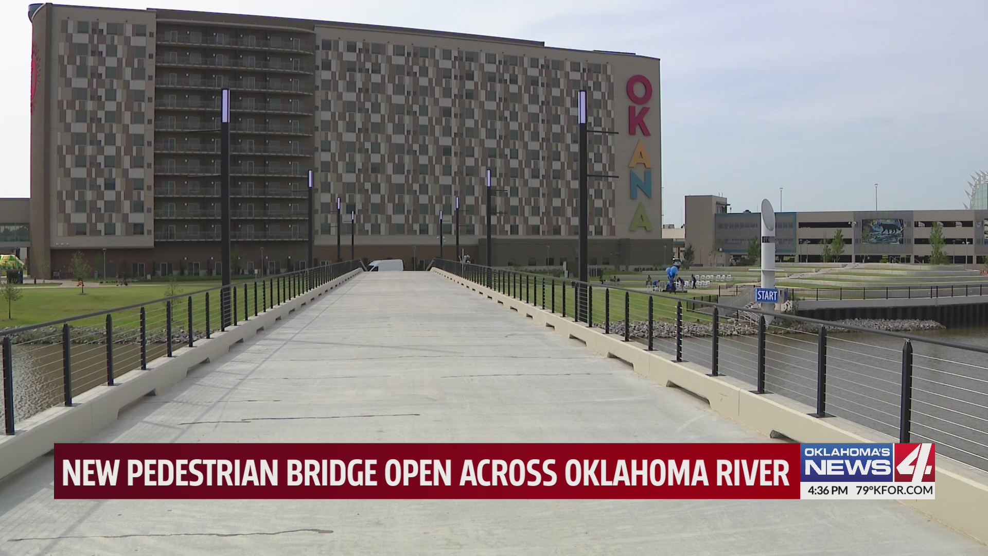 New pedestrian bridge open across Oklahoma River – KFOR.com Oklahoma City