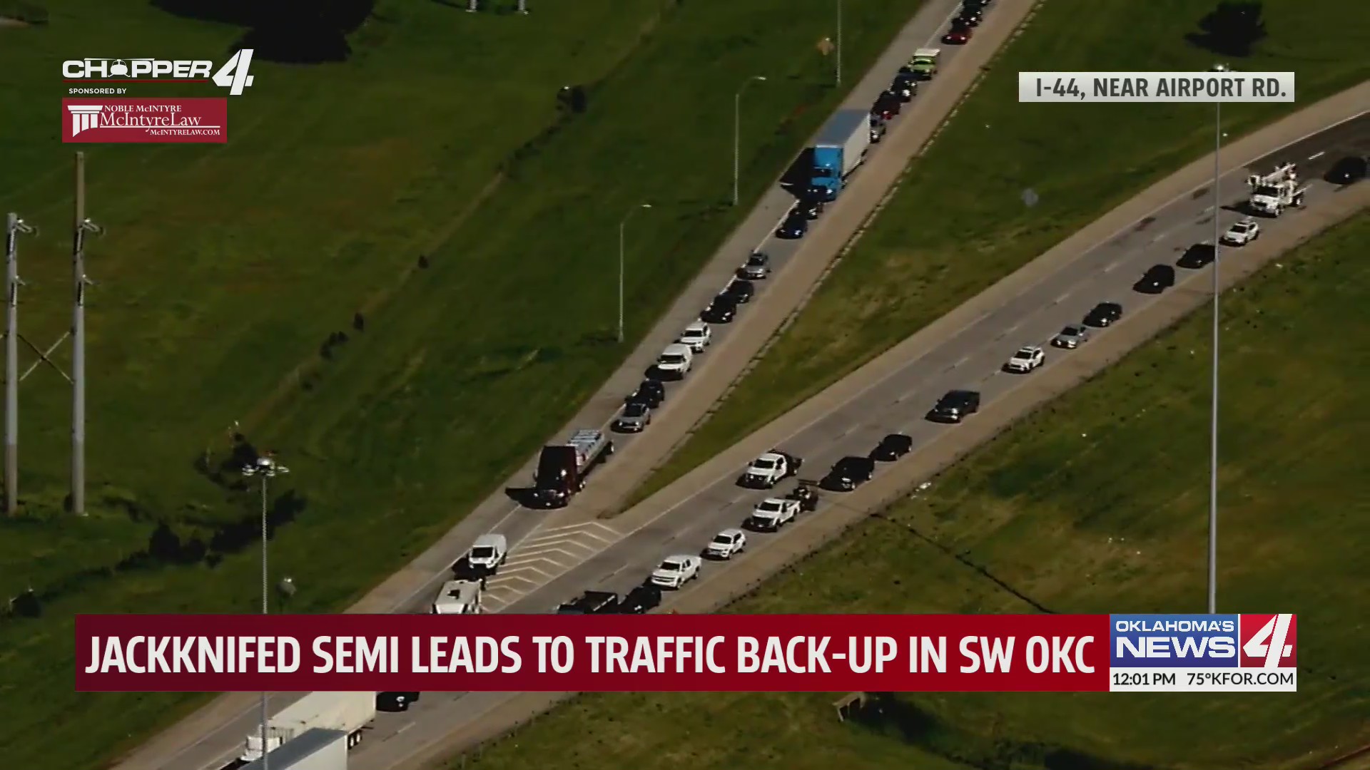 I 44 Ramp Closed Lanes Narrowed After Crash Kfor Oklahoma City