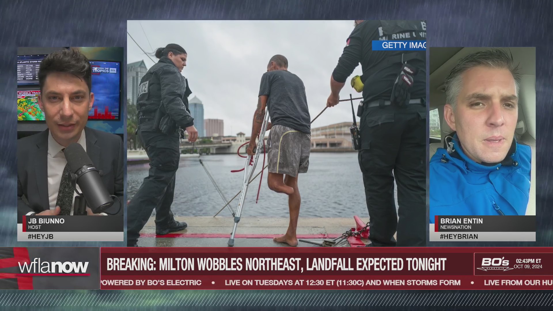 INTERVIEW: Tampa’s “Lt. Dan” still not evacuated, News Nation’s Brian ...