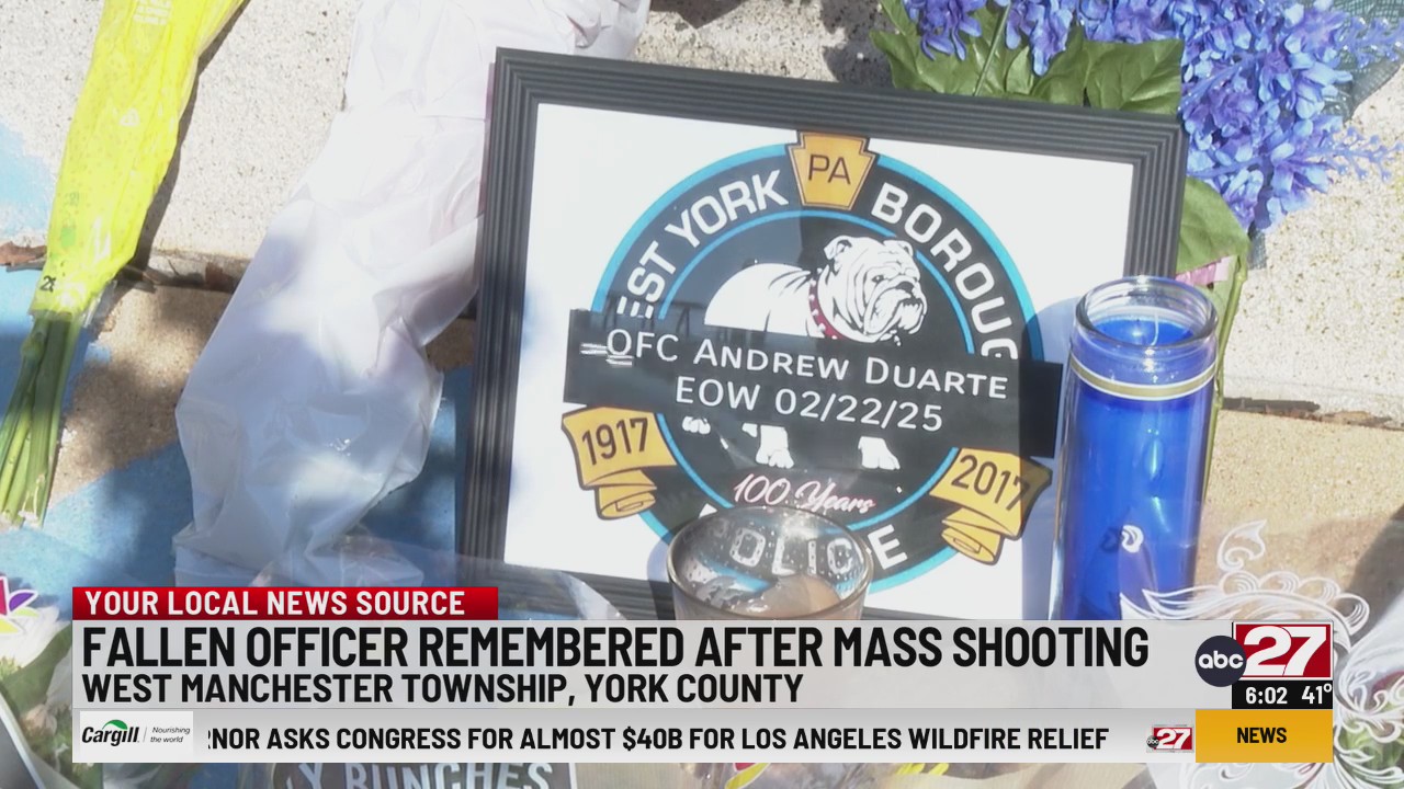 Fallen officer remembered after mass shooting in York County – ABC27