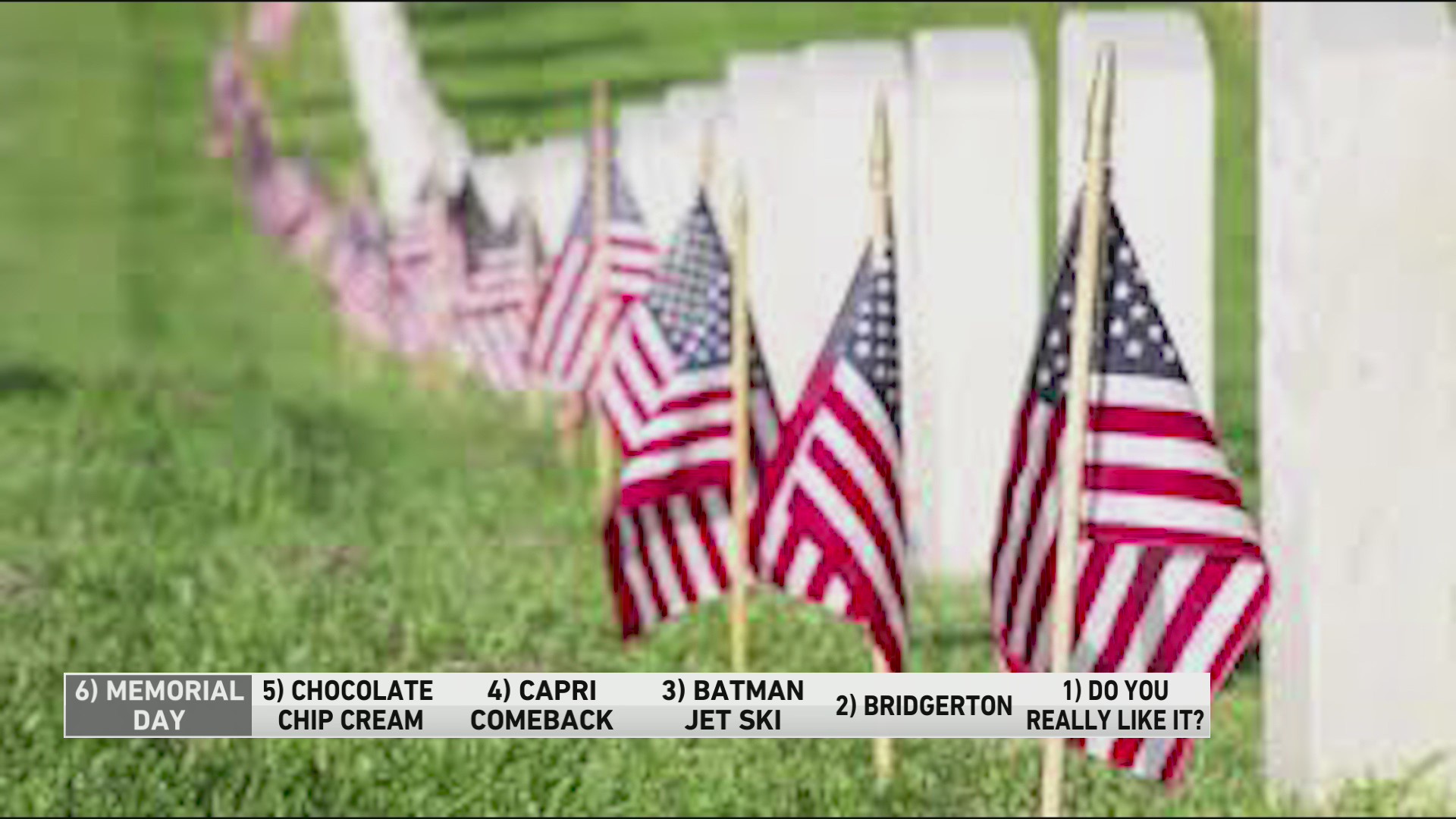 6@6: Memorial Day origins, capris on the comeback and things people ...