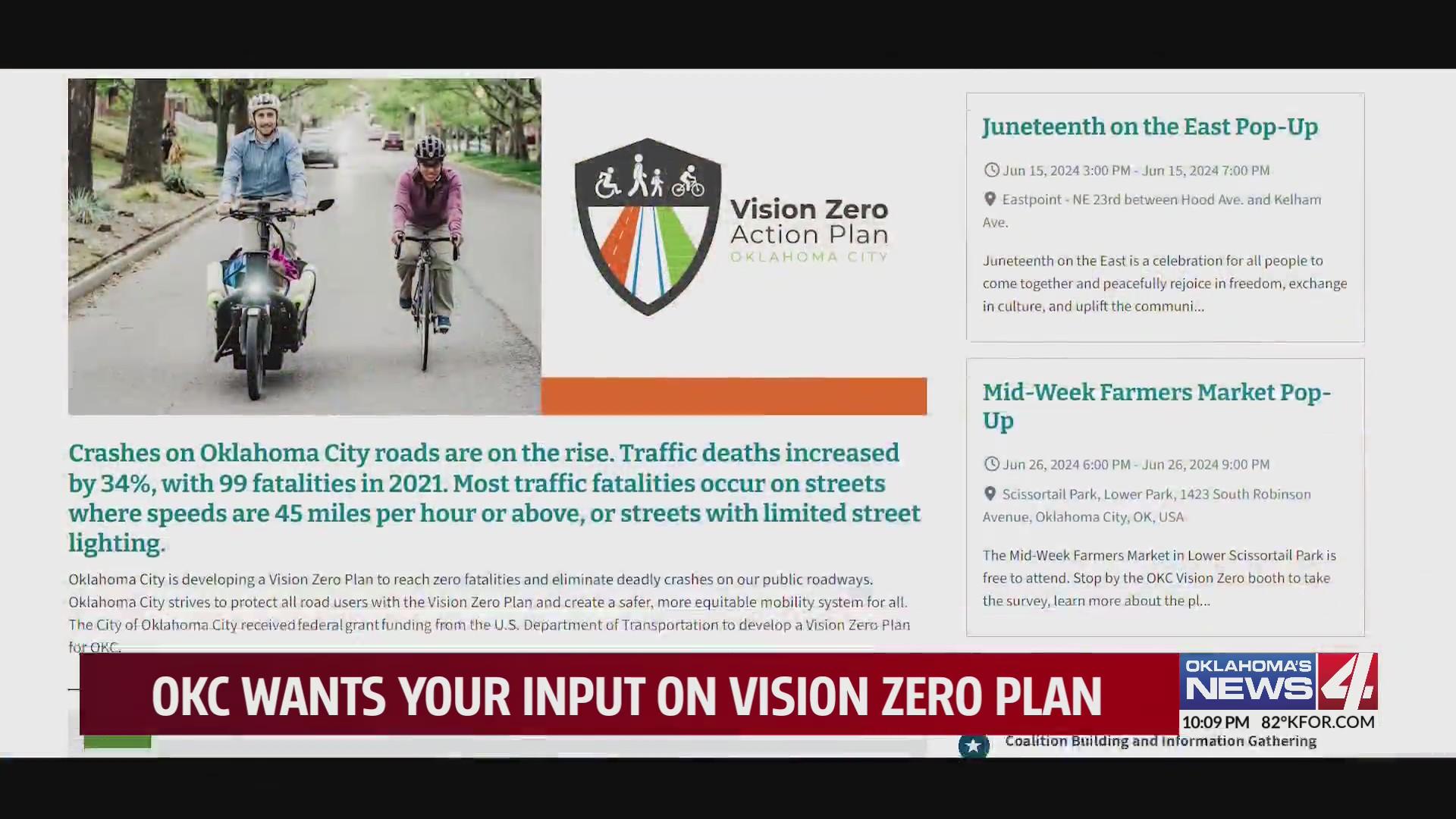OKC wants your input on vision zero plan – KFOR.com Oklahoma City