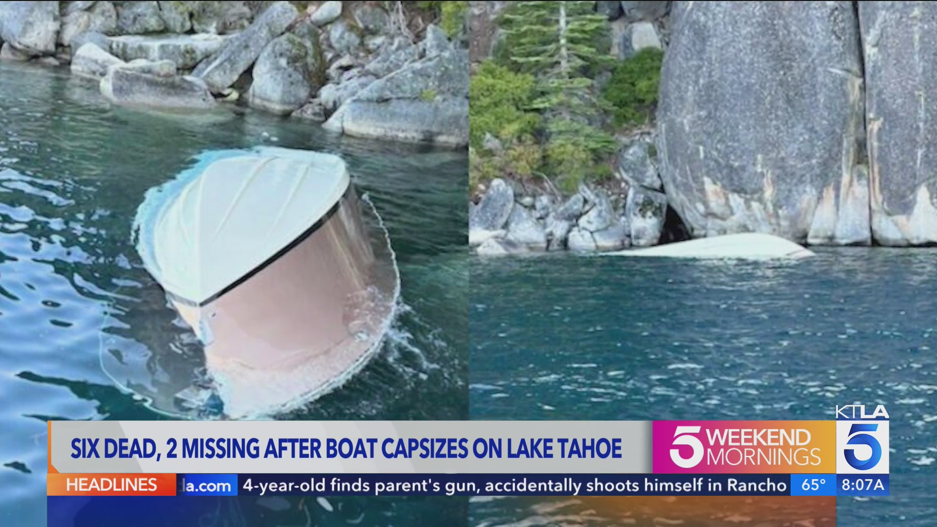 6 dead, 2 missing after boat capsizes on Lake Tahoe – KTLA