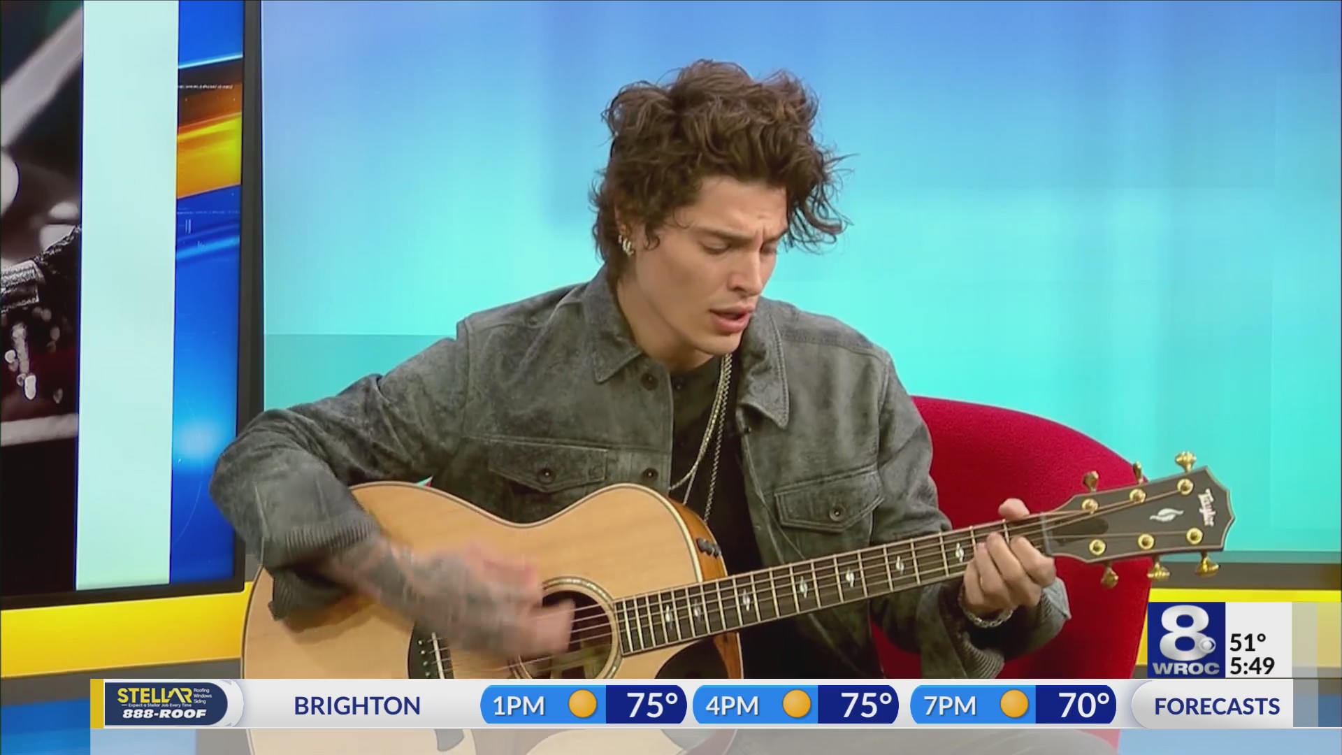 Musician and influencer Jon Dretto performs on News 8 at Sunrise ...