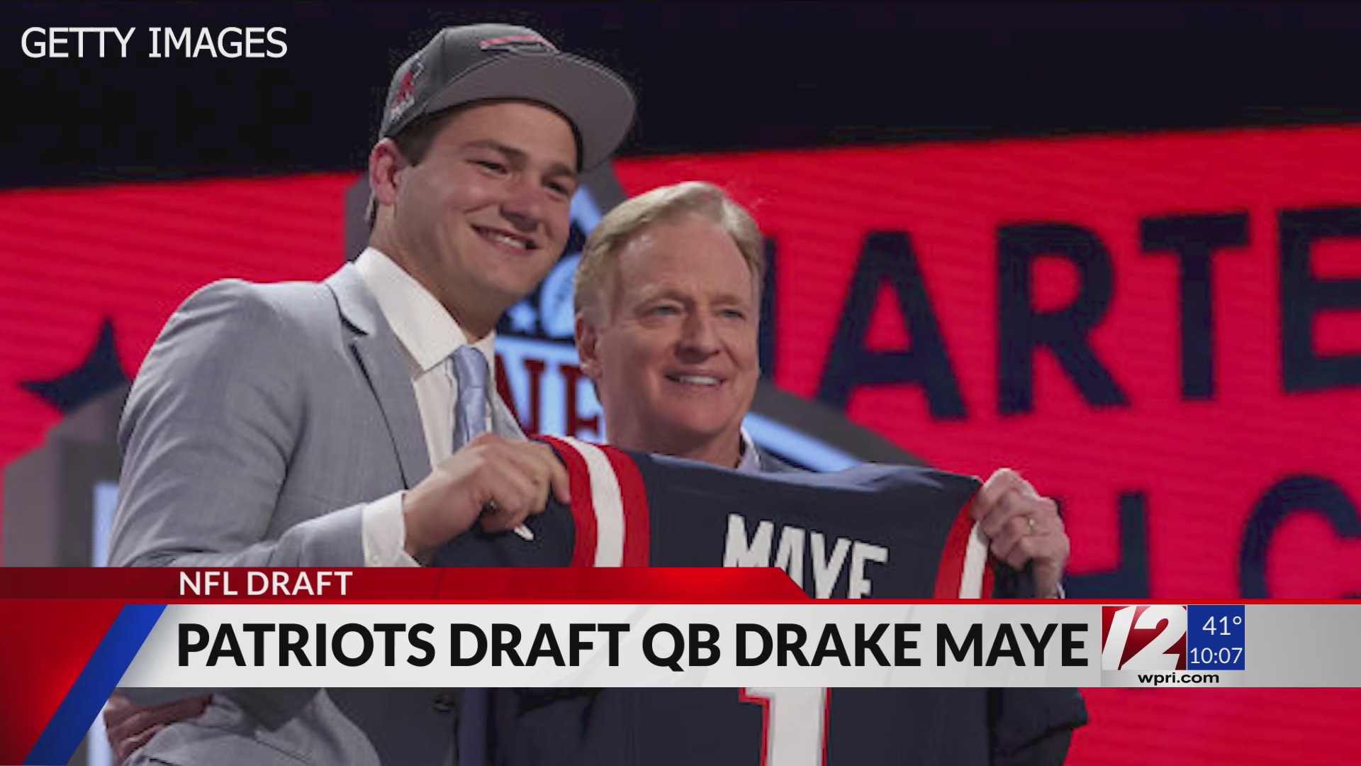 Patriots select QB Drake Maye with 3rd overall pick – WPRI.com