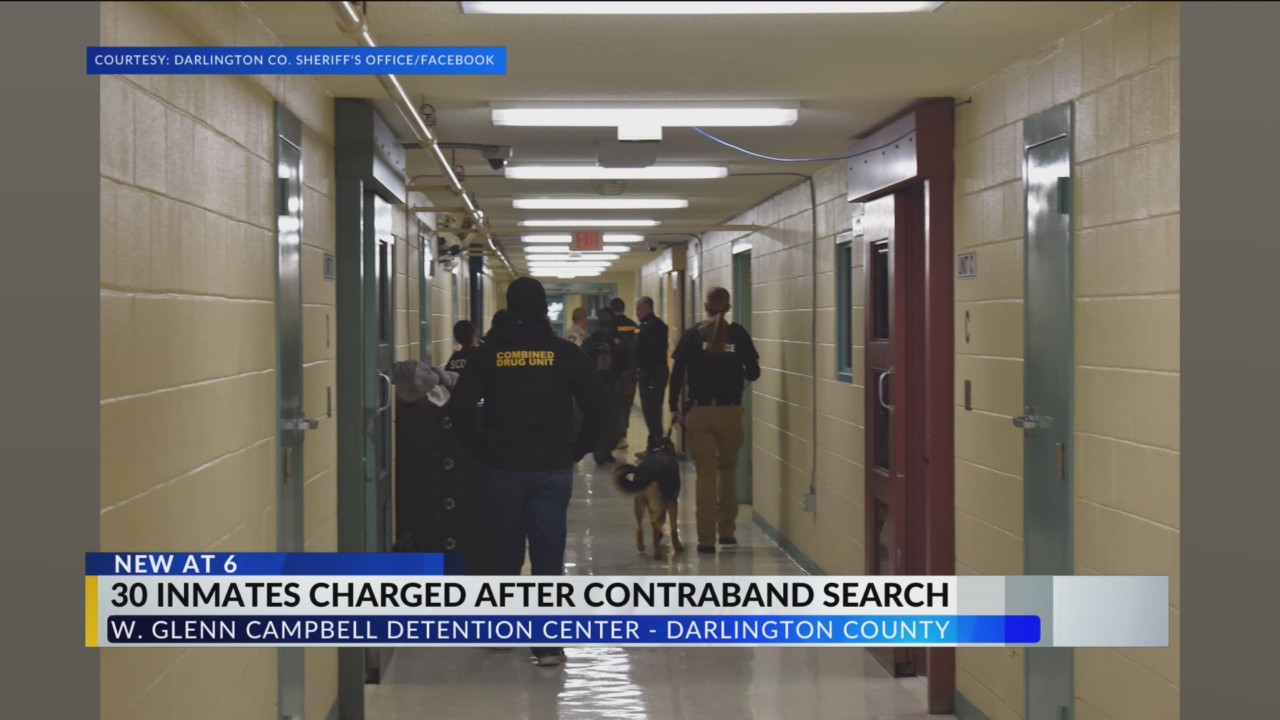 55 warrants issued after thorough contraband search at Darlington ...