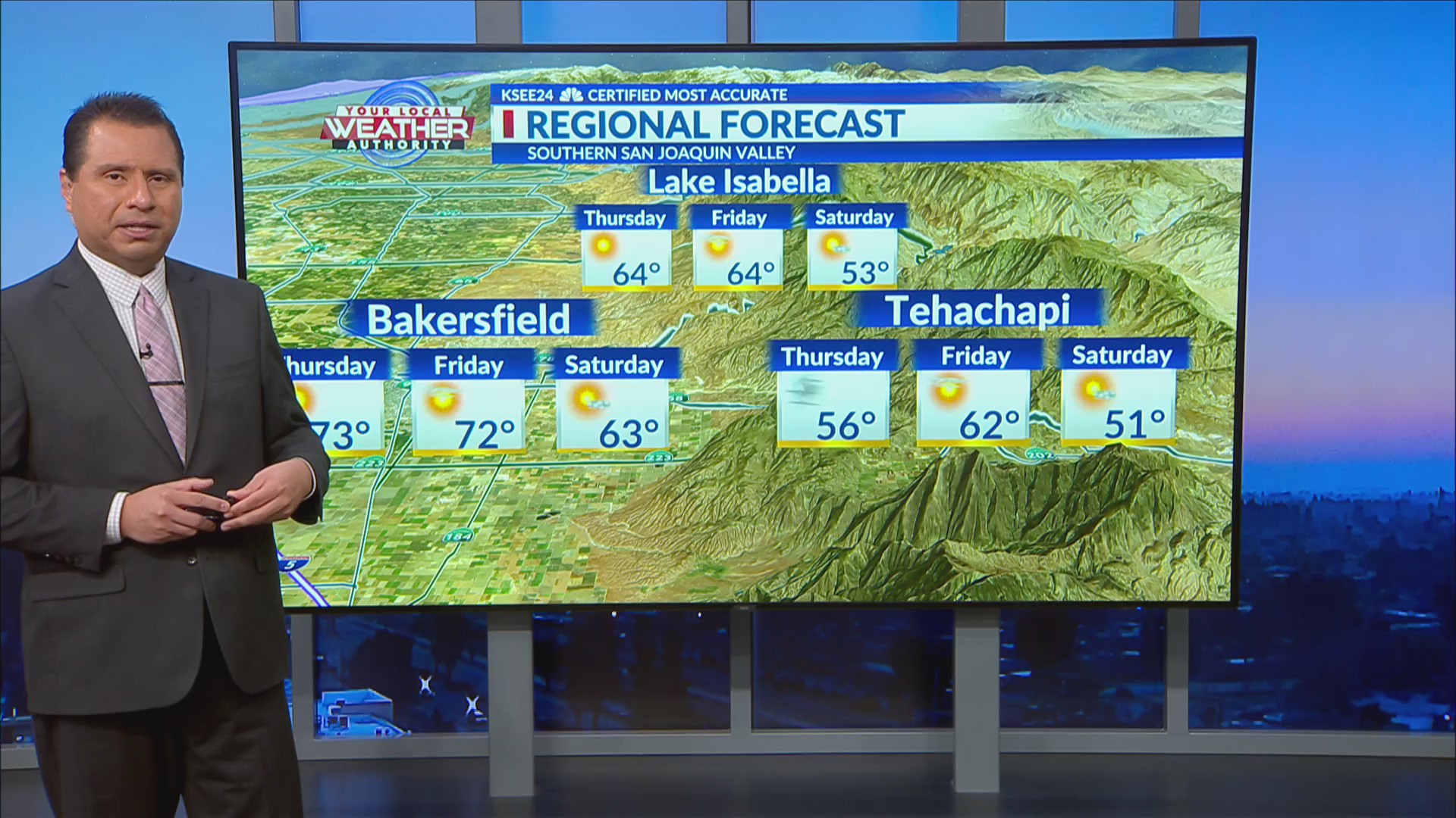 Thursday North Valley Forecast – CBS47 and KSEE24 | News from YourCentralValley.com