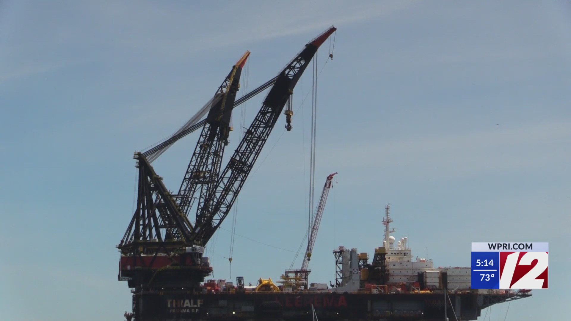 Why is there a massive crane ship in Narragansett Bay? – WPRI.com