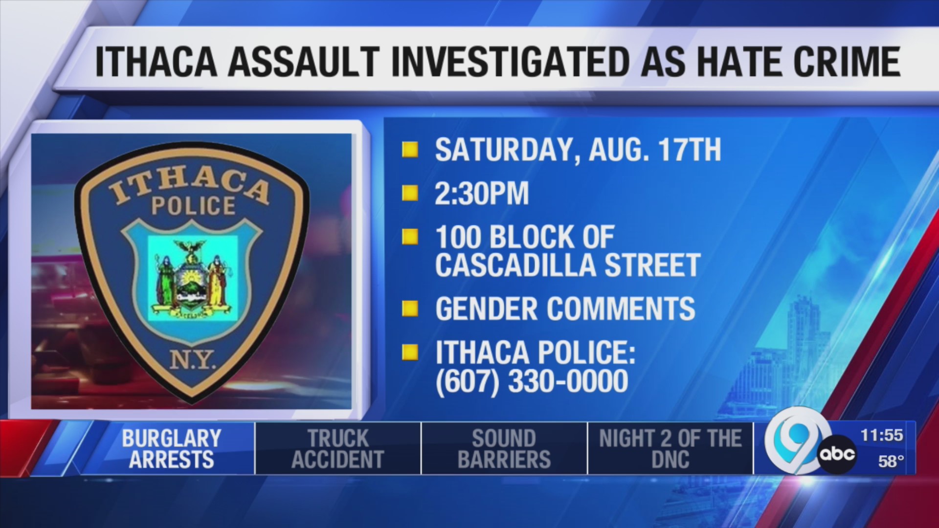 Ithaca assault investigated as a hate crime – WSYR