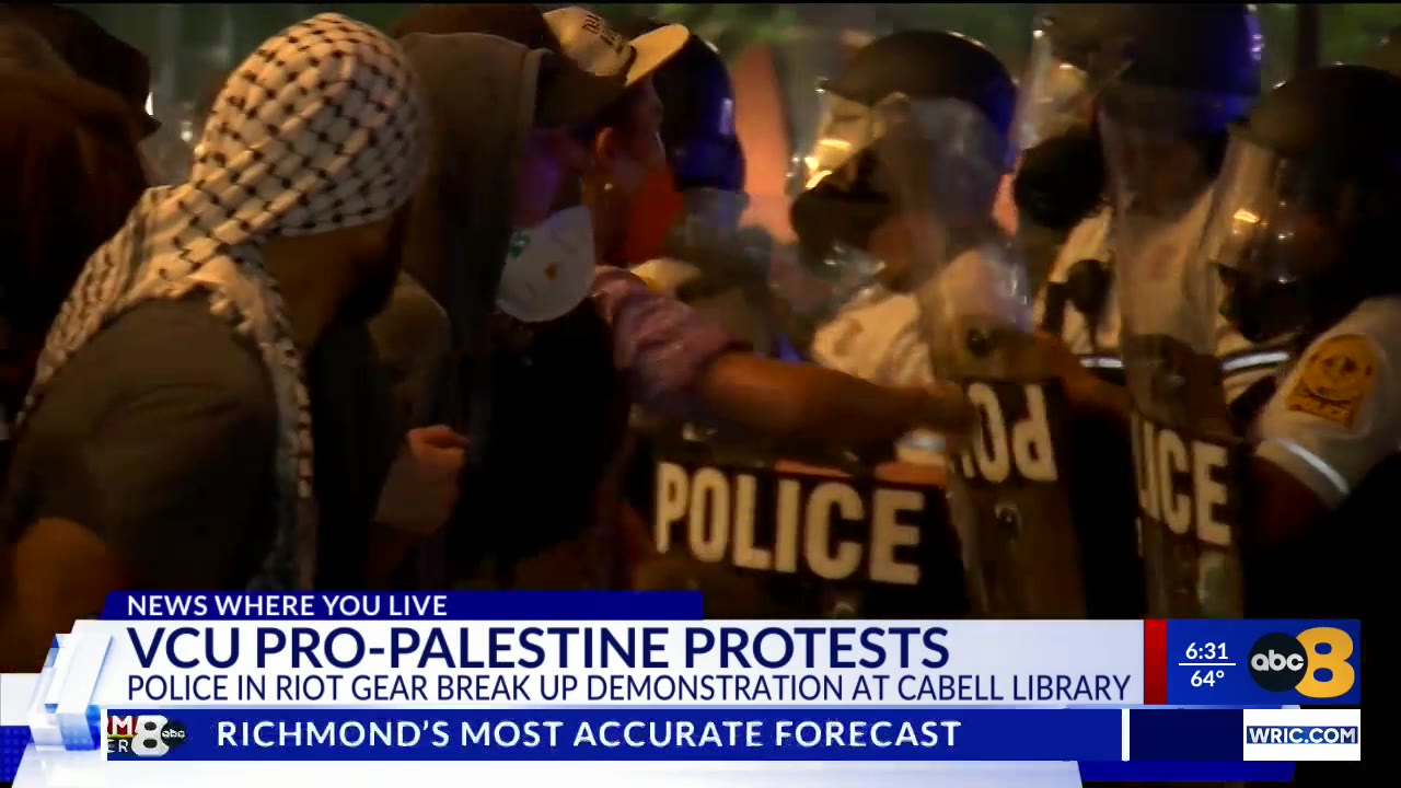 Timeline of events leading up to night of chaos at VCU Pro-Palestinian ...