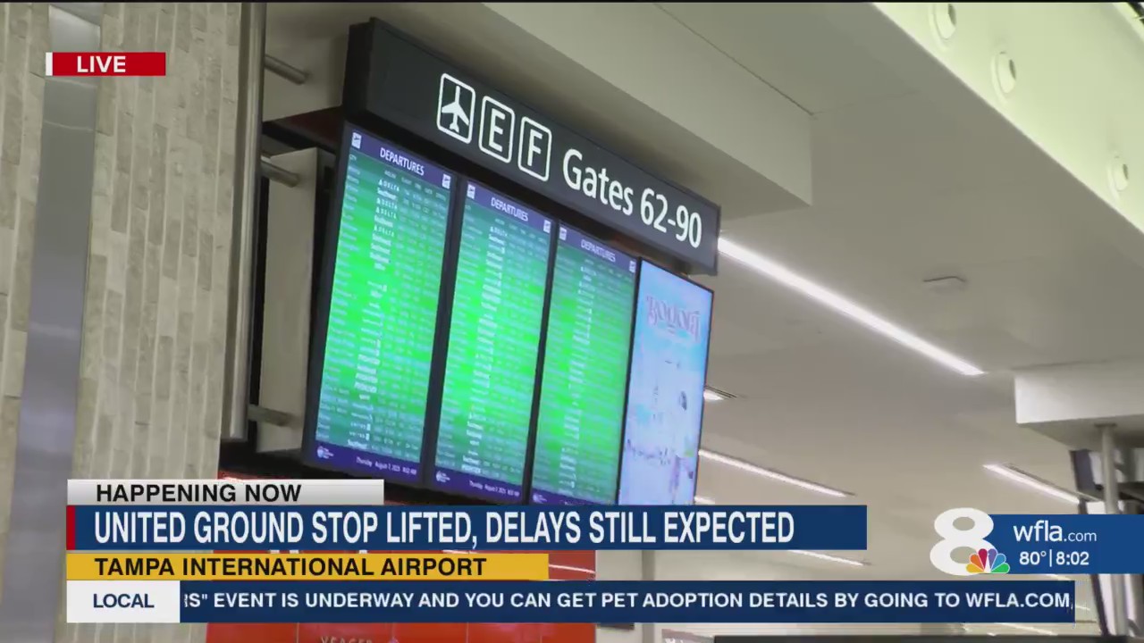 United Airlines ground stop causes ripple effect in delays – WFLA