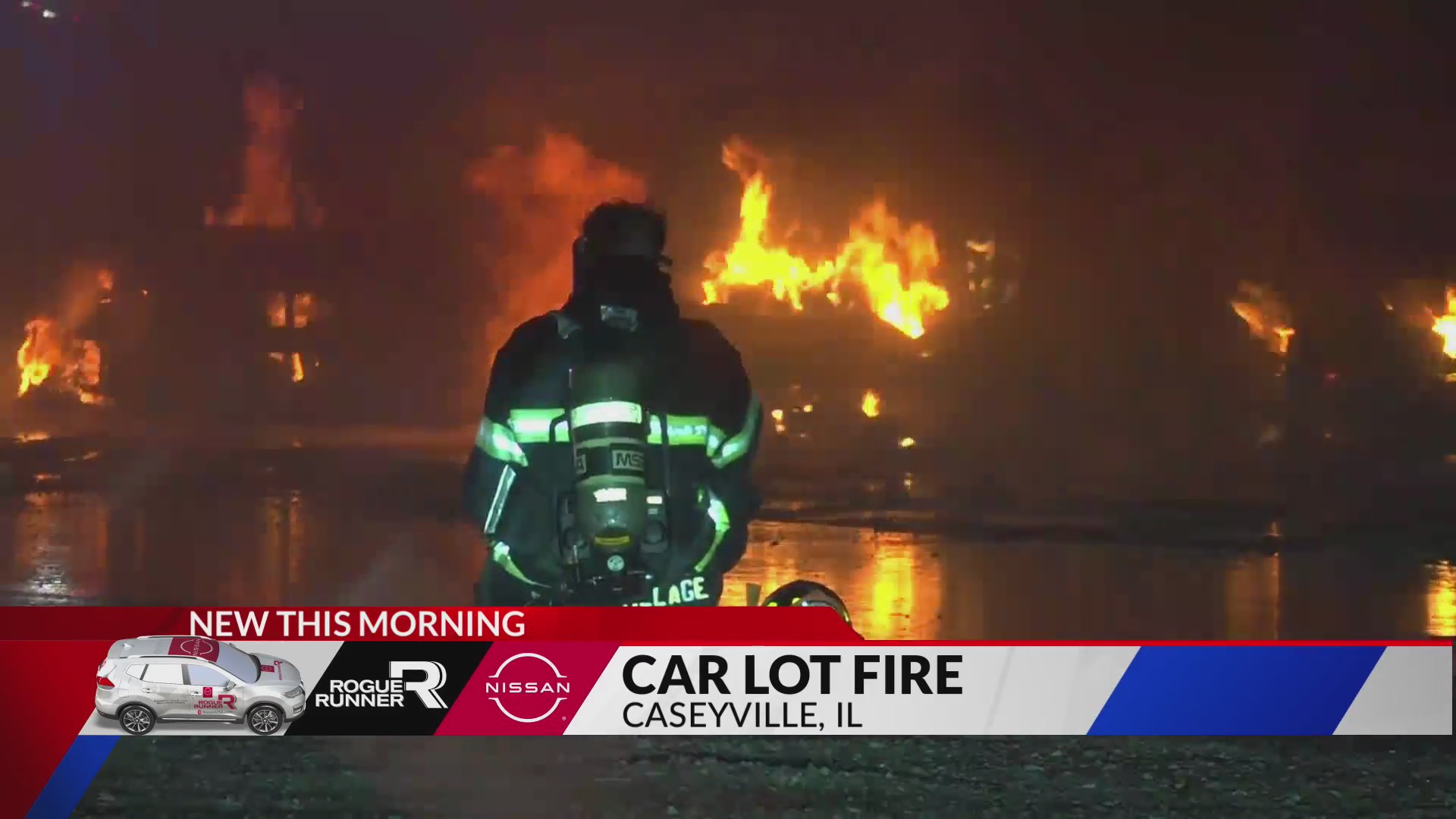 Large car lot fire broke out in Caseyville, spread across 15 cars – FOX 2