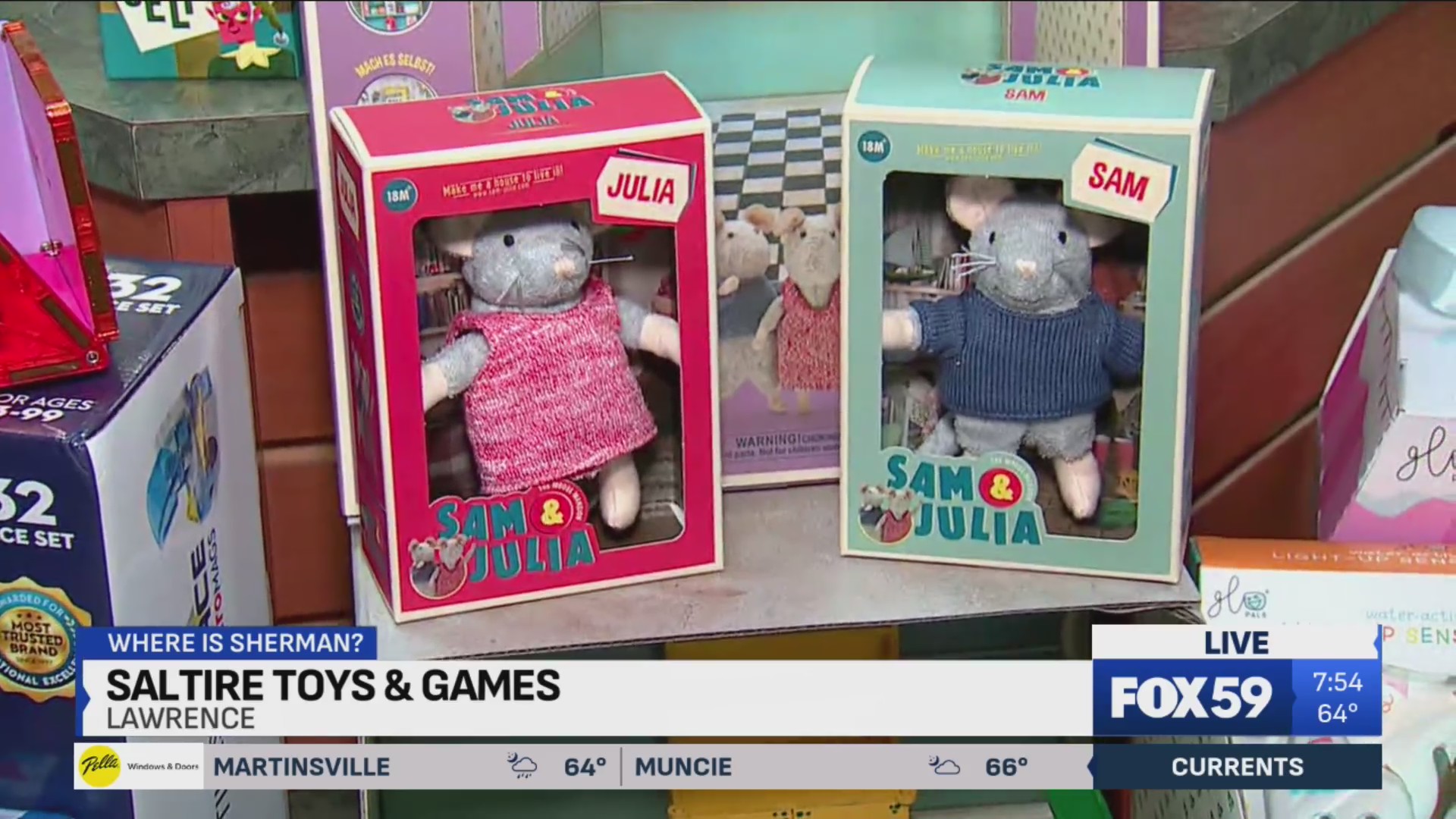 Where is Sherman: Saltire Toys & Games – Fox 59