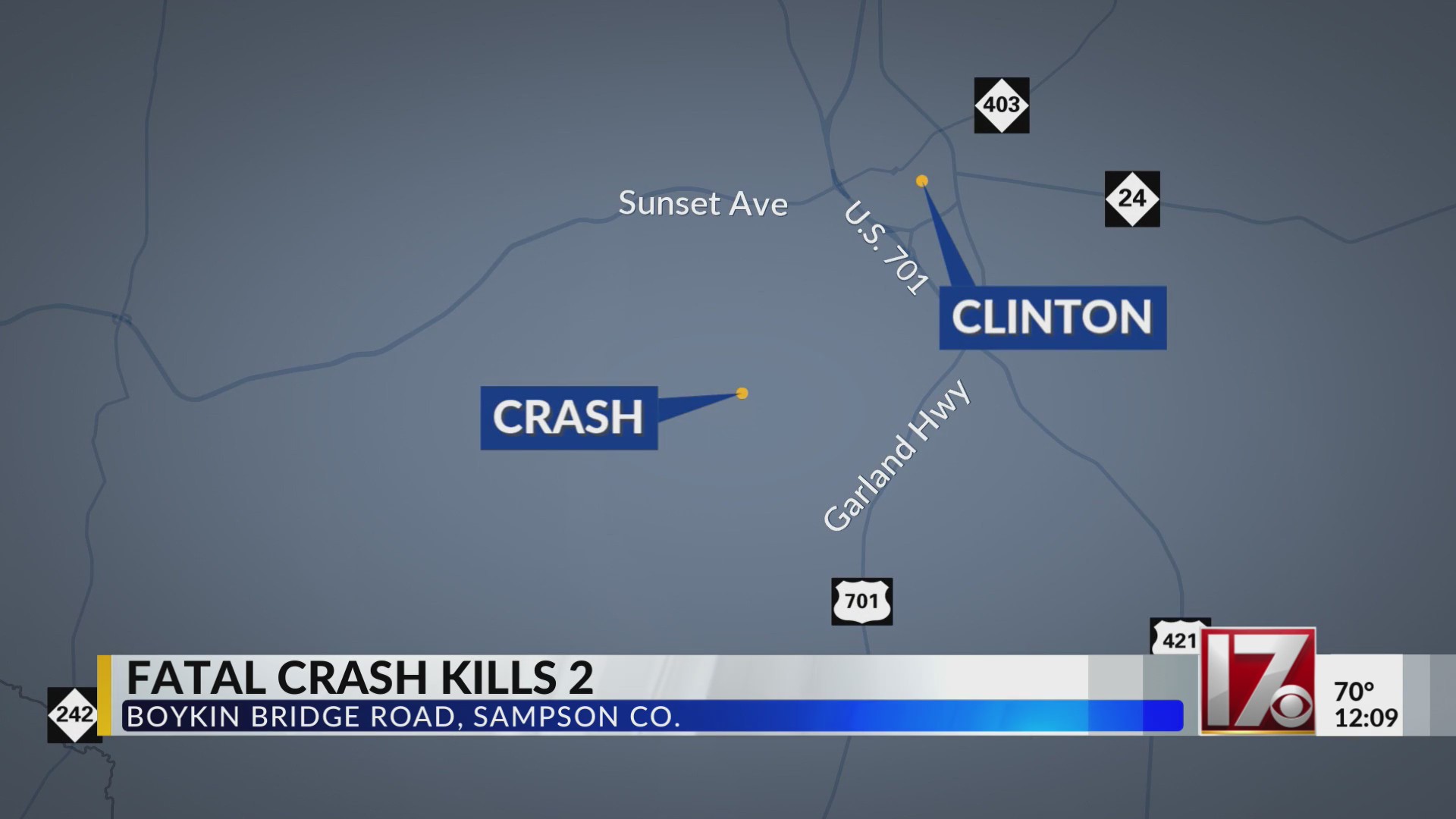2 killed in fatal crash in Sampson County – CBS17.com