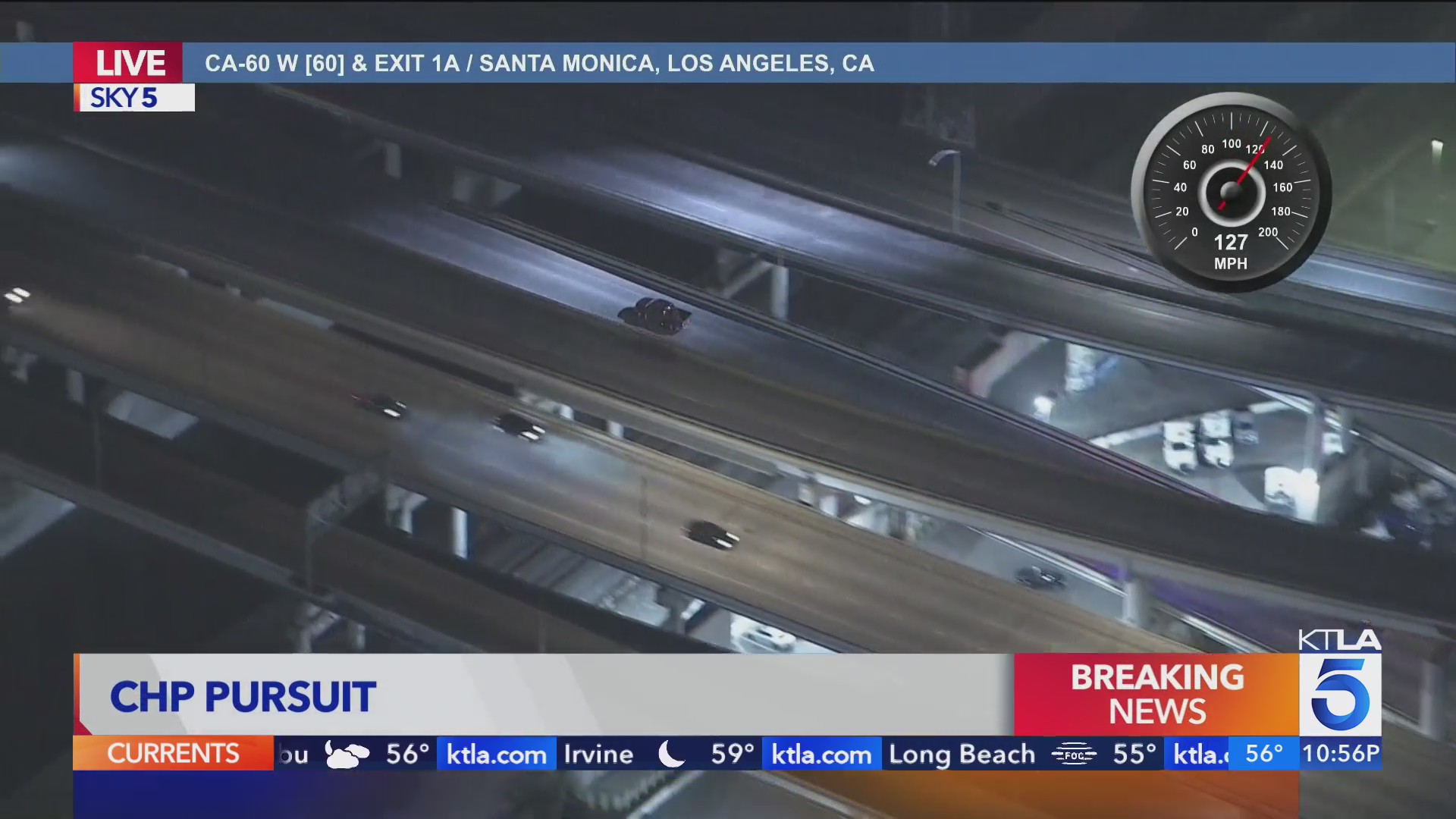 CHP, police chasing speeding motorist in L.A. – KTLA