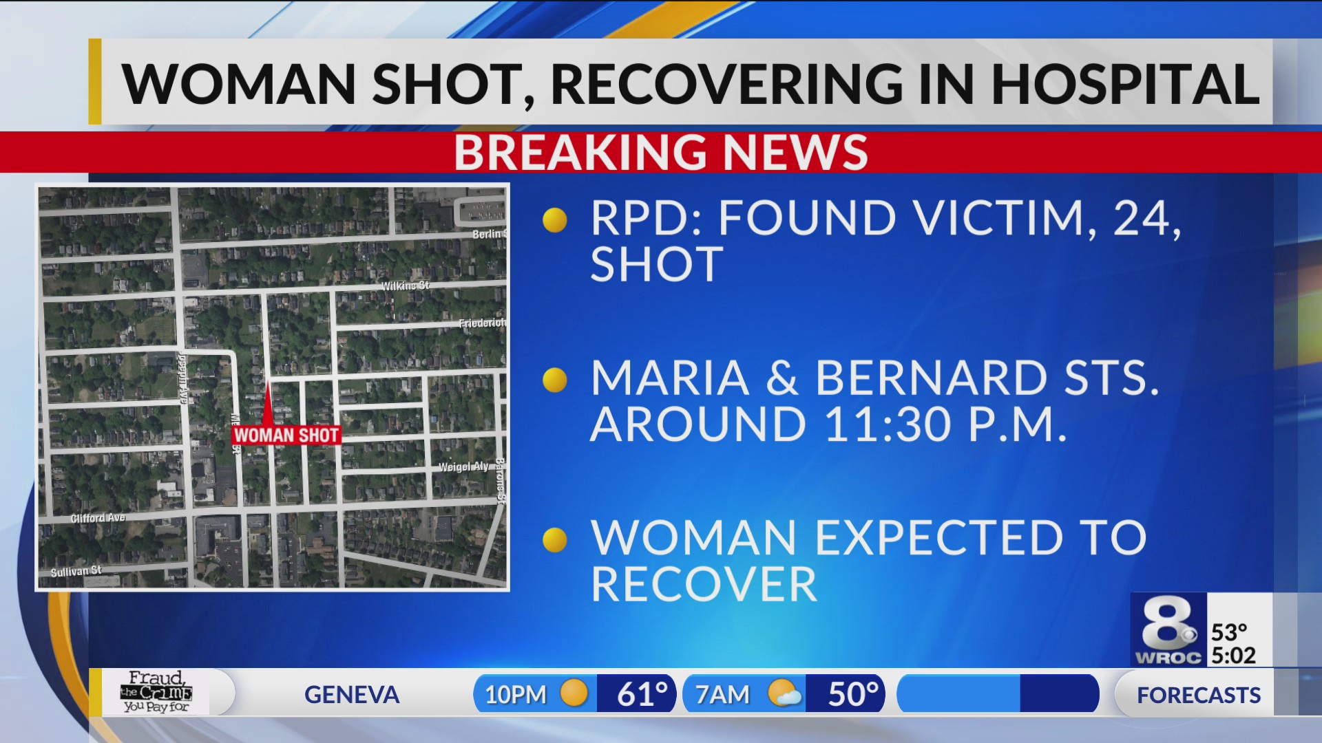 Woman recovers after shooting on Maria Street – RochesterFirst