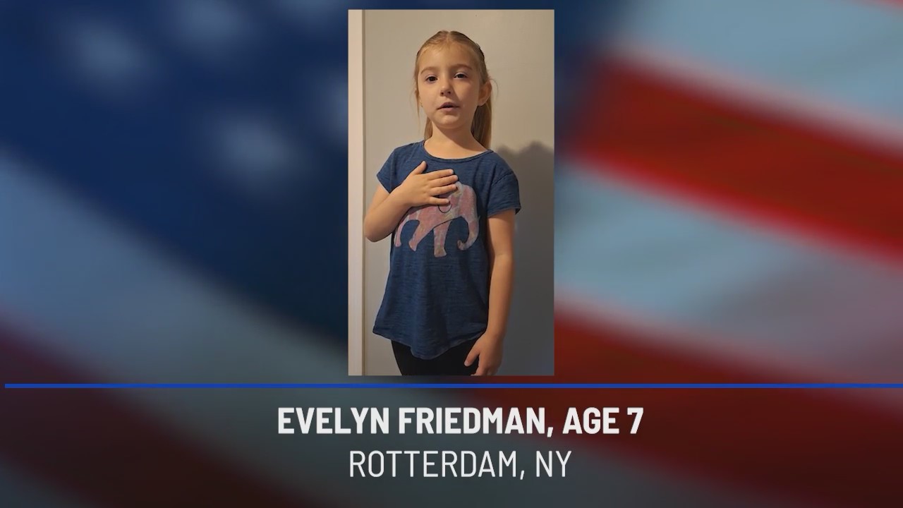 Evelyn gives us our daily Pledge of Allegiance! – NEWS10 ABC