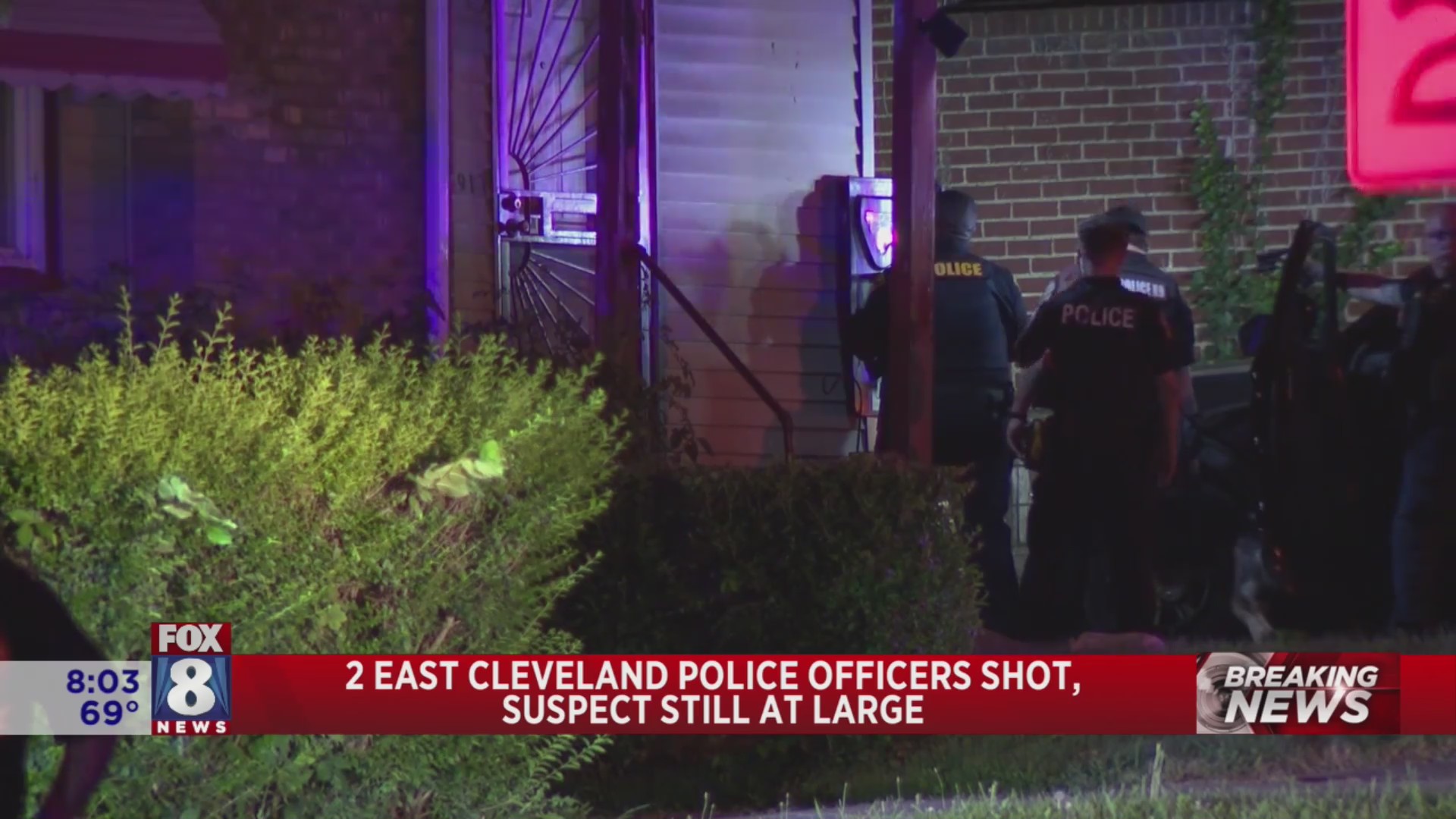 Manhunt underway after 2 East Cleveland police officers shot – Fox 8 ...