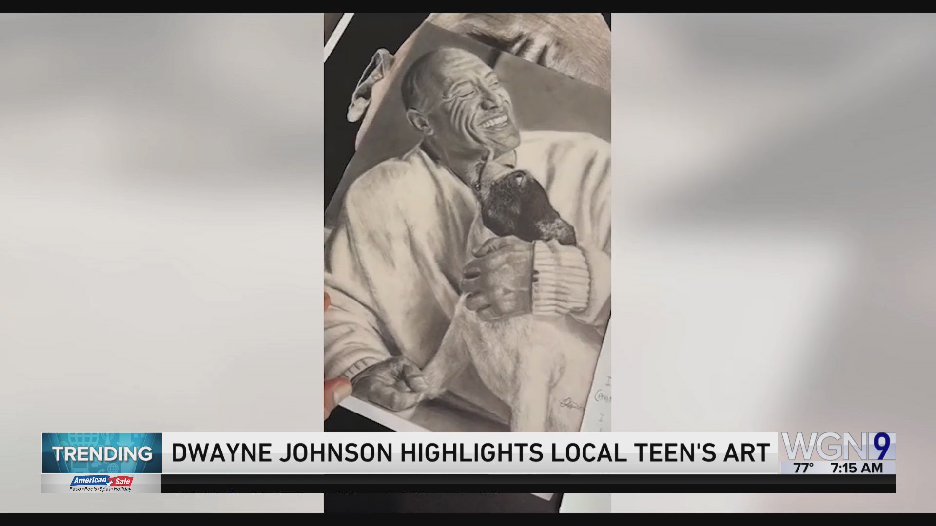 Dwayne “The Rock” Johnson Highlights Local Teen’s Art – WGN-TV