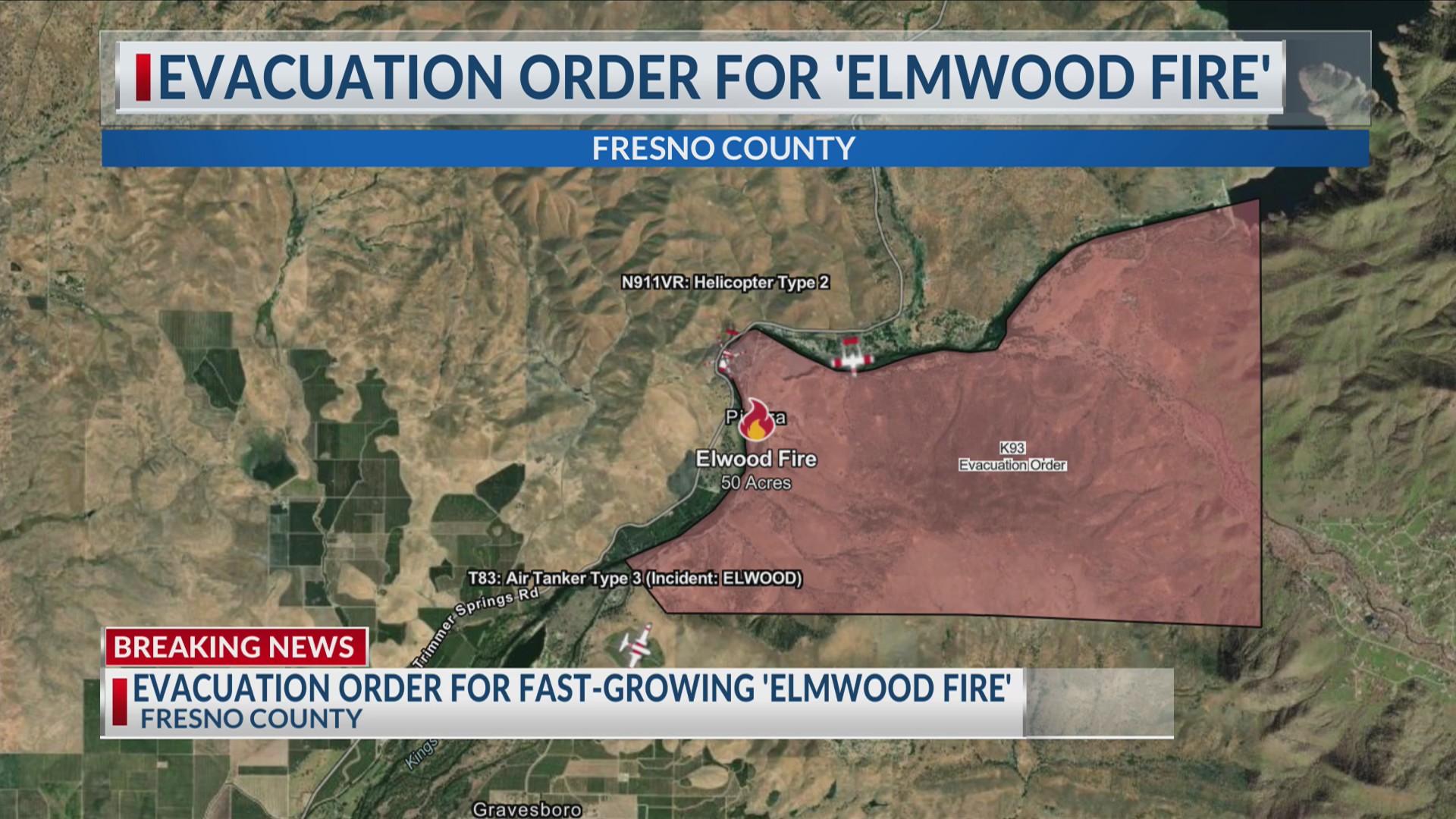 Evacuation order in place for Elwood Fire near Sanger – CBS47 and ...