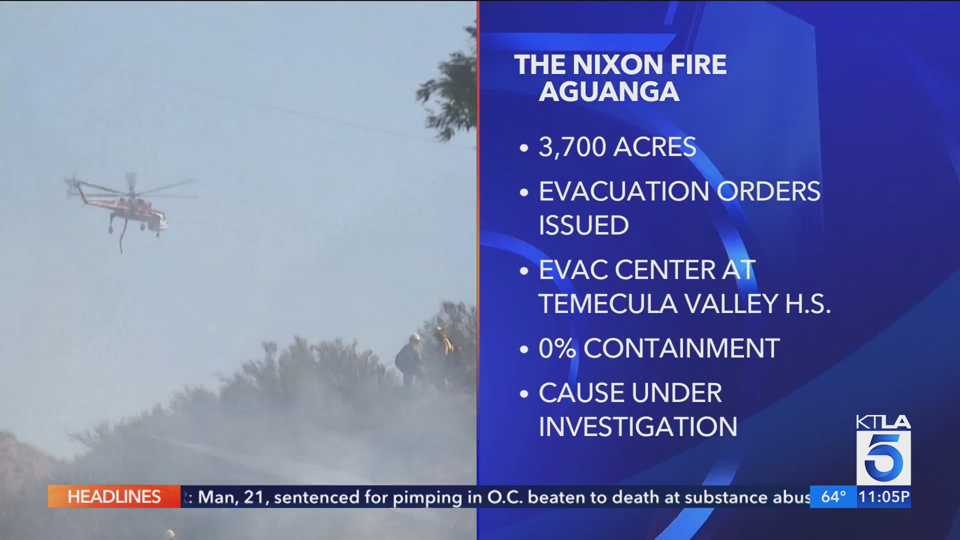 ‘Nixon Fire’ burns more than 3,500 acres – KTLA