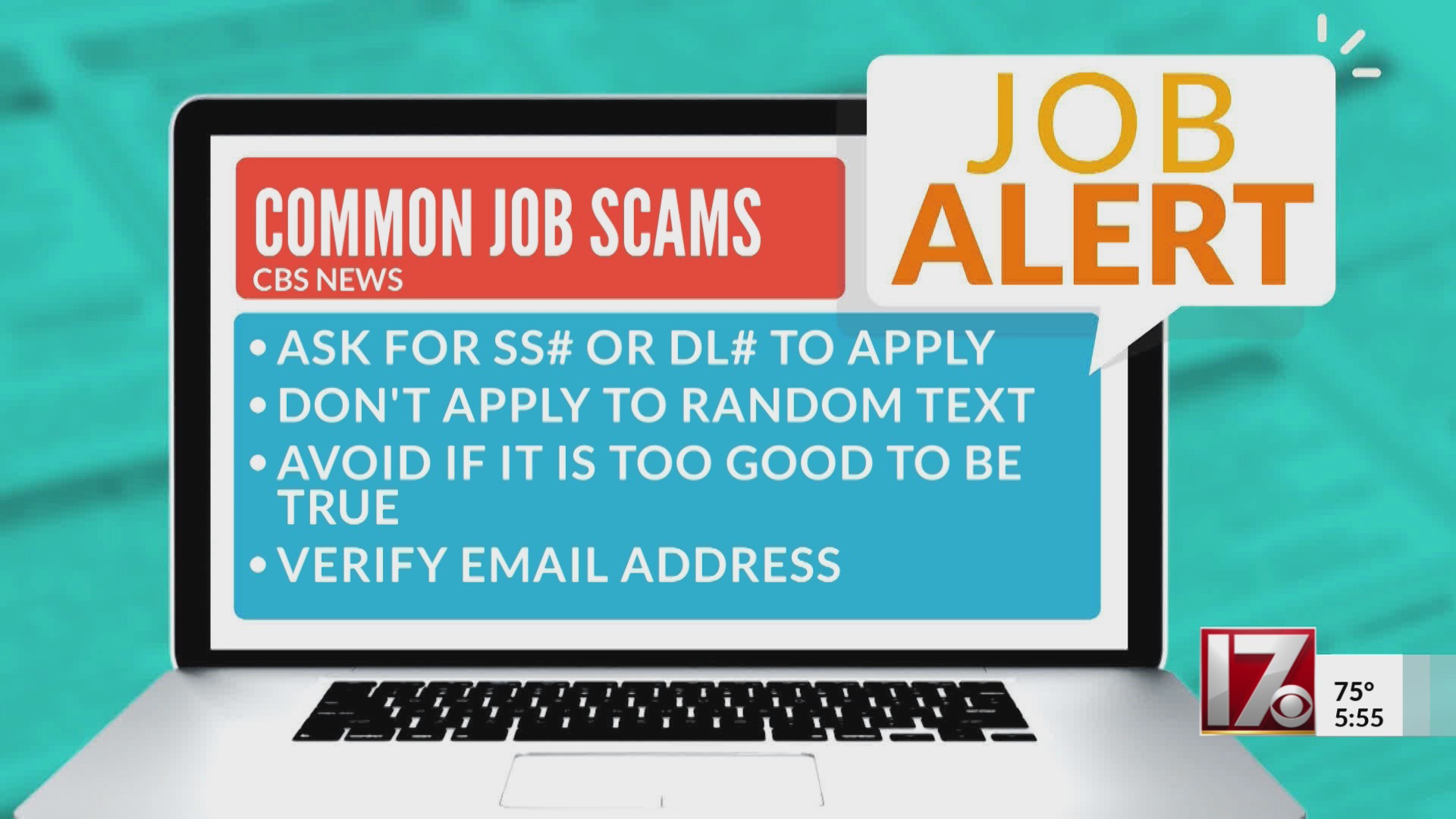 Job Alert: Common job scams – CBS17.com