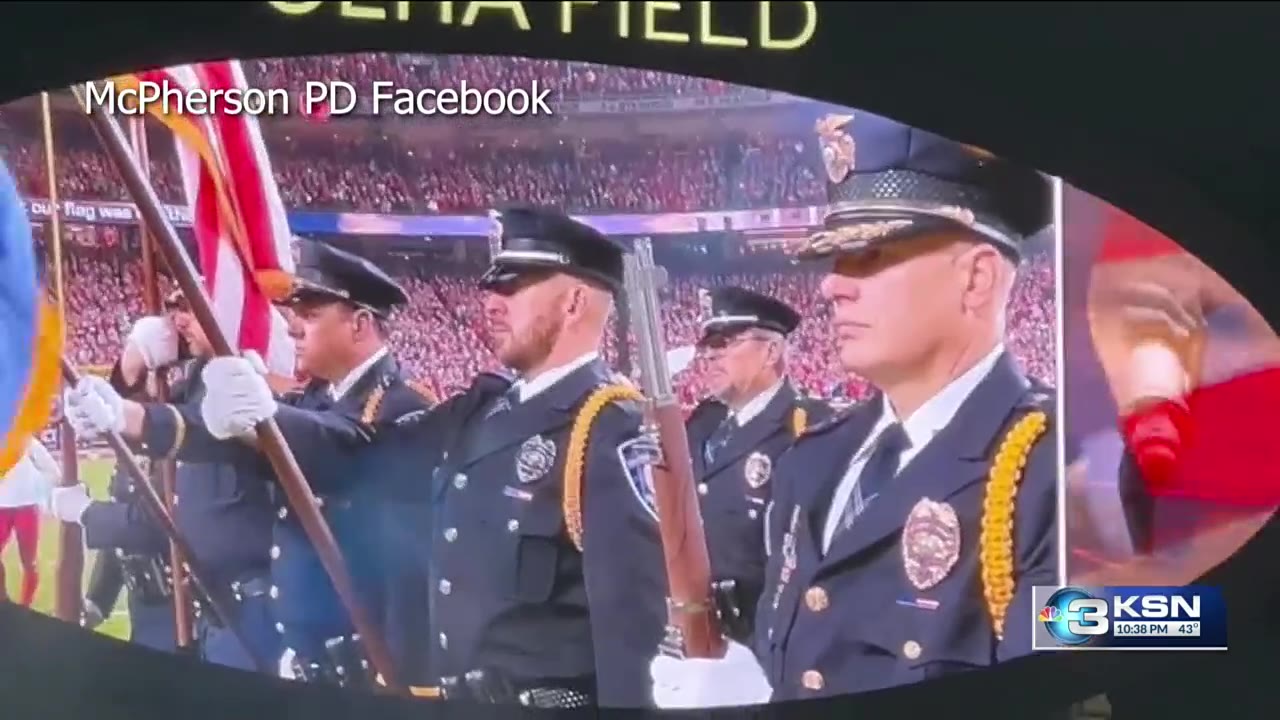 McPherson Honor Guard present colors for the Chiefs – KSN-TV