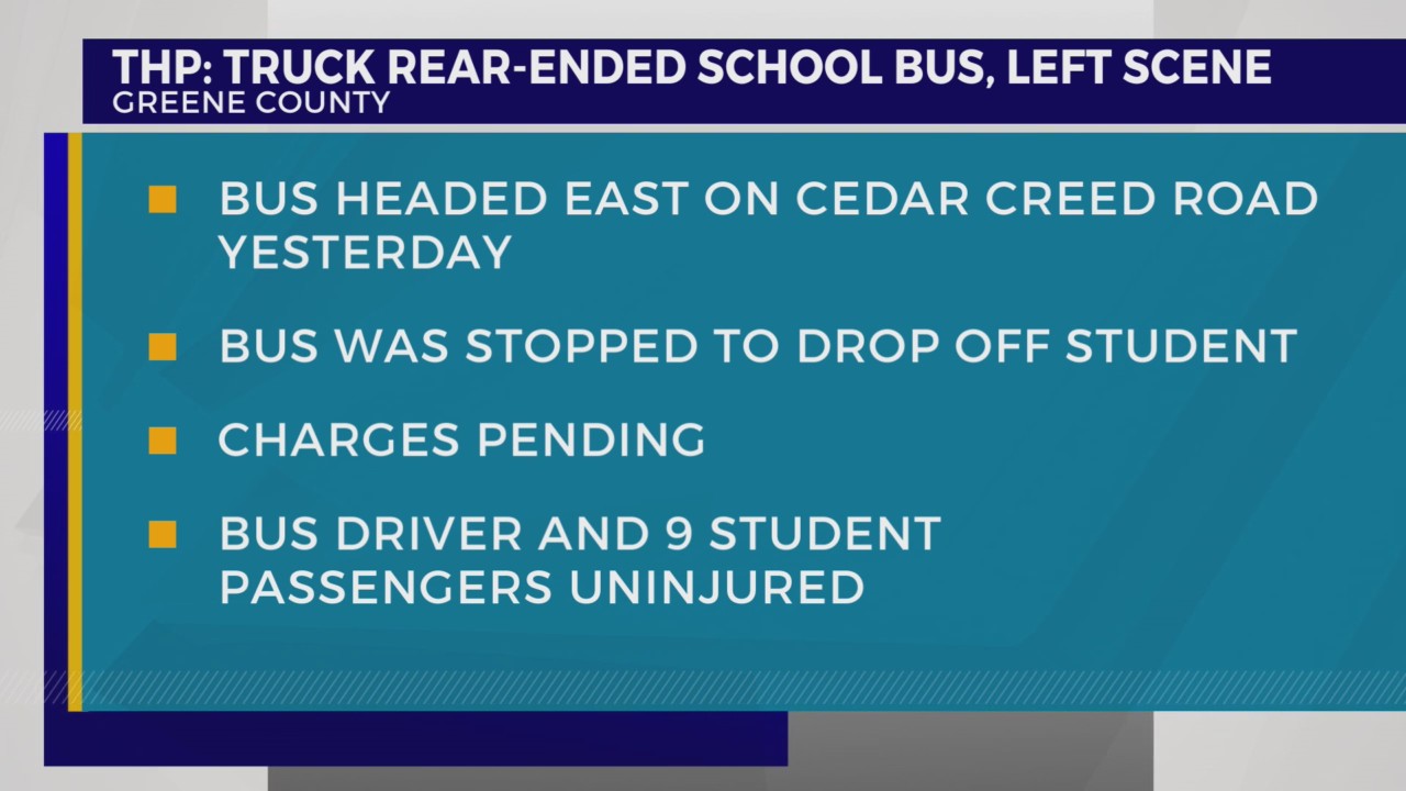 THP: Truck drove away after hitting Greene County School bus – WJHL ...