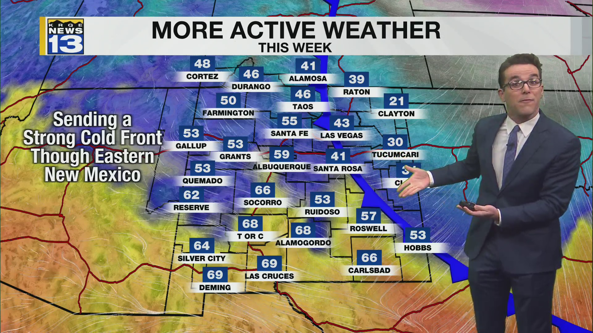 Mild today then another cooler storm to hit New Mexico – KRQE NEWS 13 ...