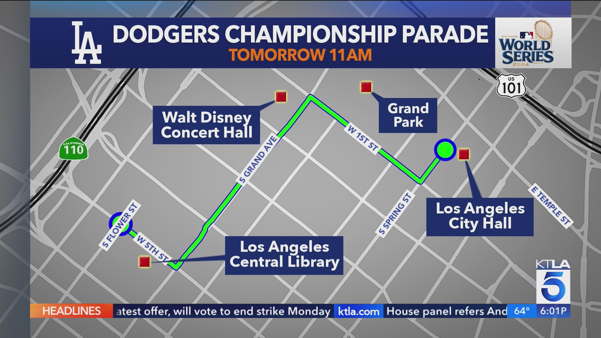 Dodgers to hold parade celebrating World Series win in downtown L.A. – KTLA