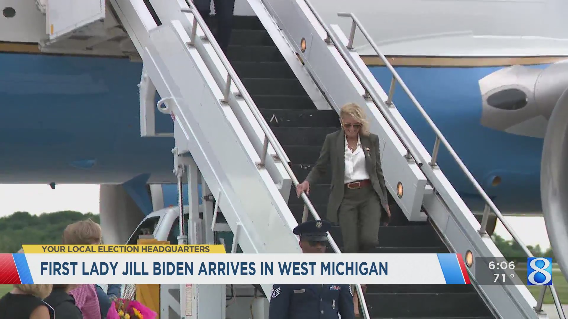 First lady Jill Biden arrives in West Michigan – WOODTV.com