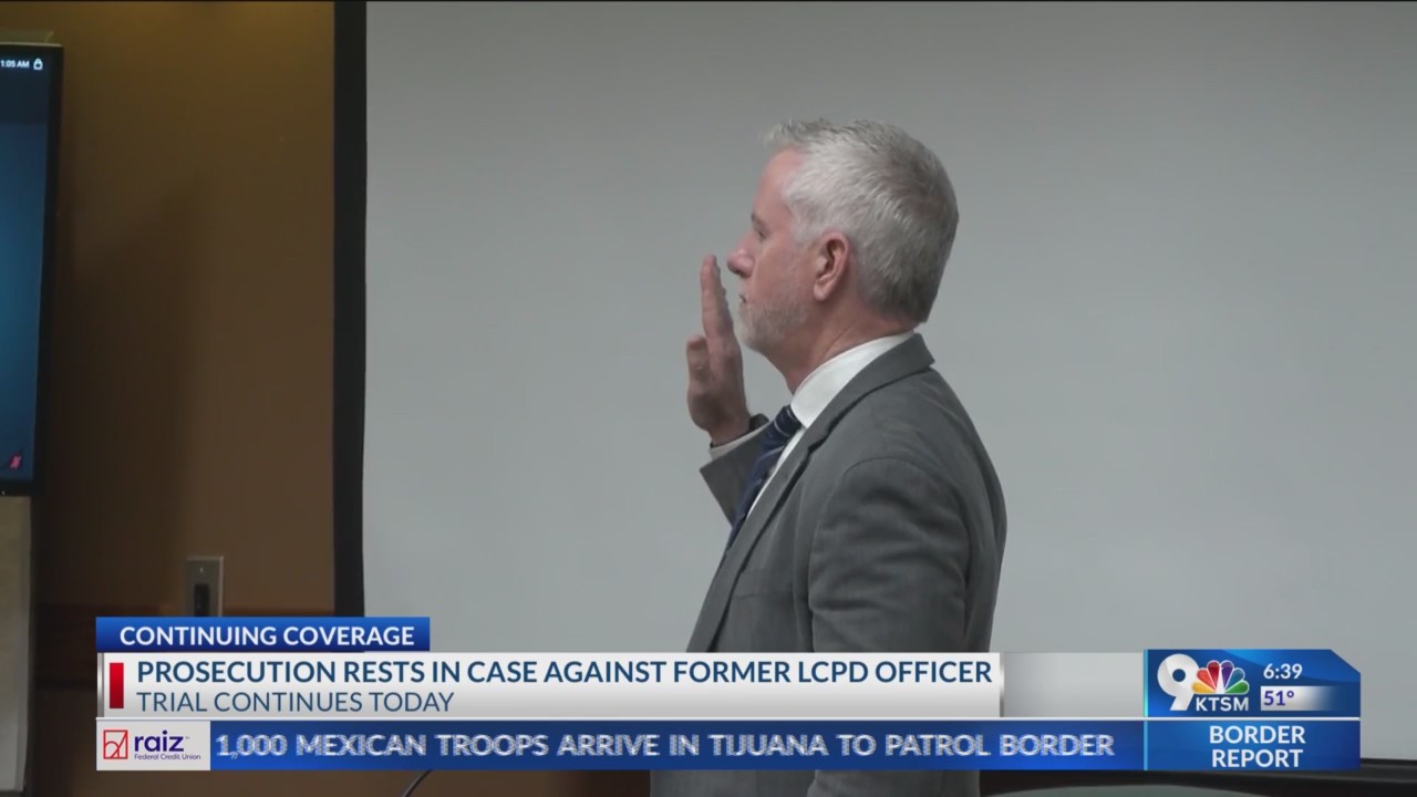 Prosecution rests in case against former LCPD officer – KTSM 9 News