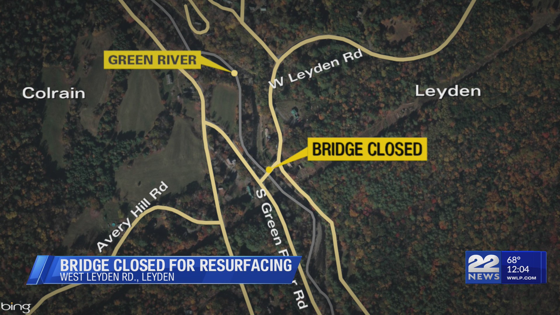 Bridge over Green River in Leyden closed – WWLP
