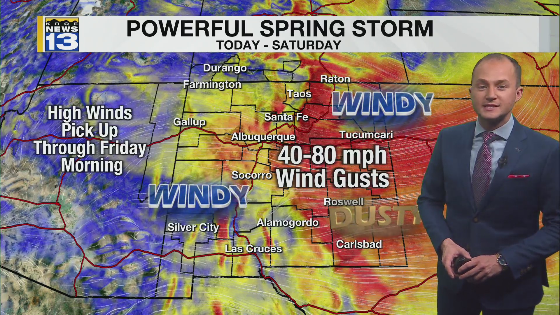Stronger winds, snow, and rain move into New Mexico tonight – KRQE NEWS ...
