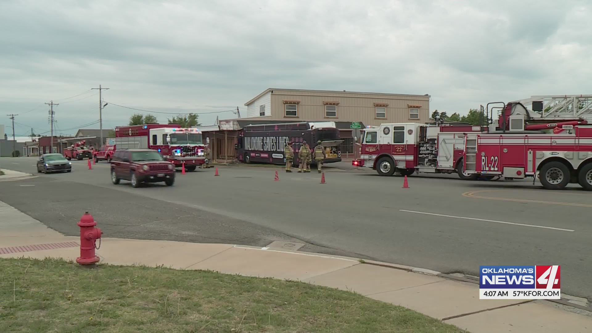 Bus driver attacked, bus crashes into building – KFOR.com Oklahoma City
