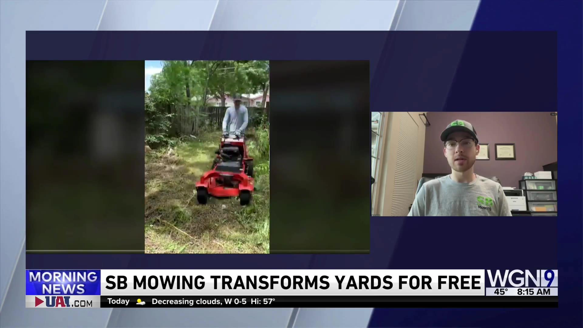 SB Mowing Goes Viral for Transforming Lawns for Free – WGN-TV