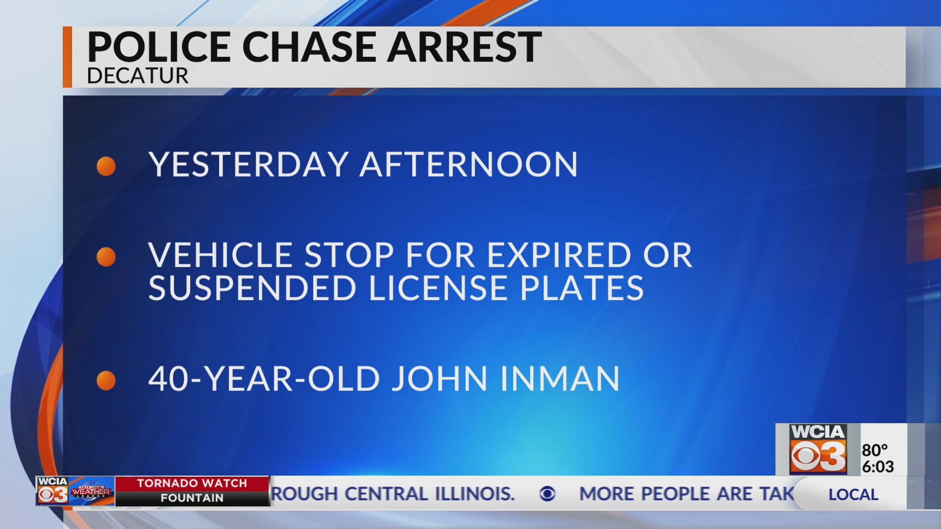 Man arrested after police chase through Decatur: Sheriff – WCIA.com